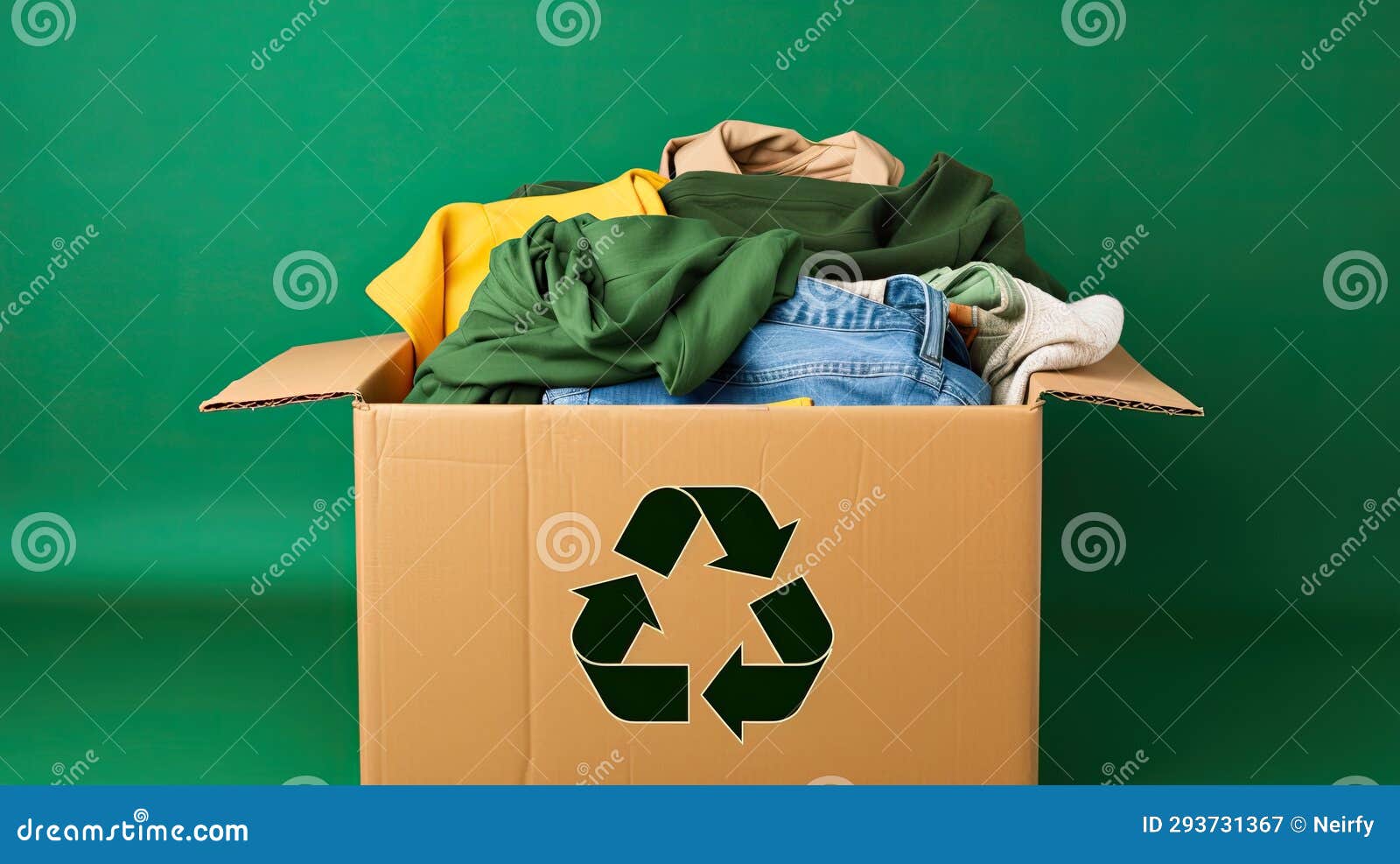 Clothes for recycling stock illustration. Illustration of jeans - 293731367