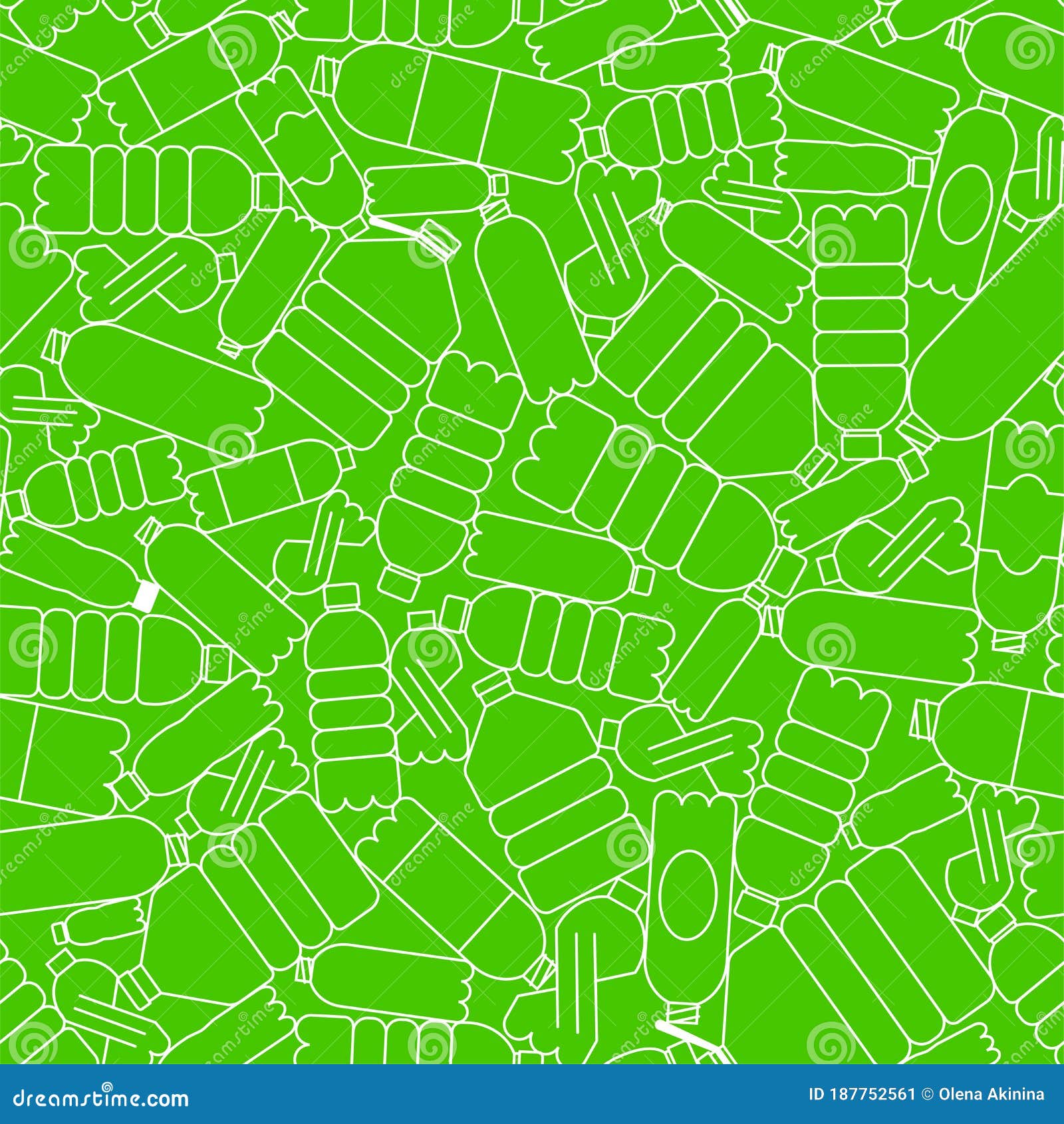 A Seamless Vector Pattern with Plastic Bottles. Stock Vector ...