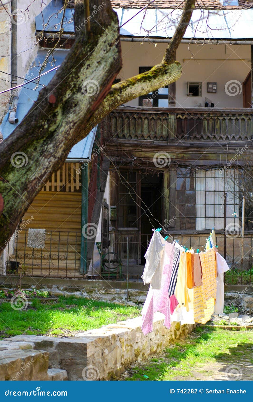 Clothes on a rope stock photo. Image of hang, freshness - 742282