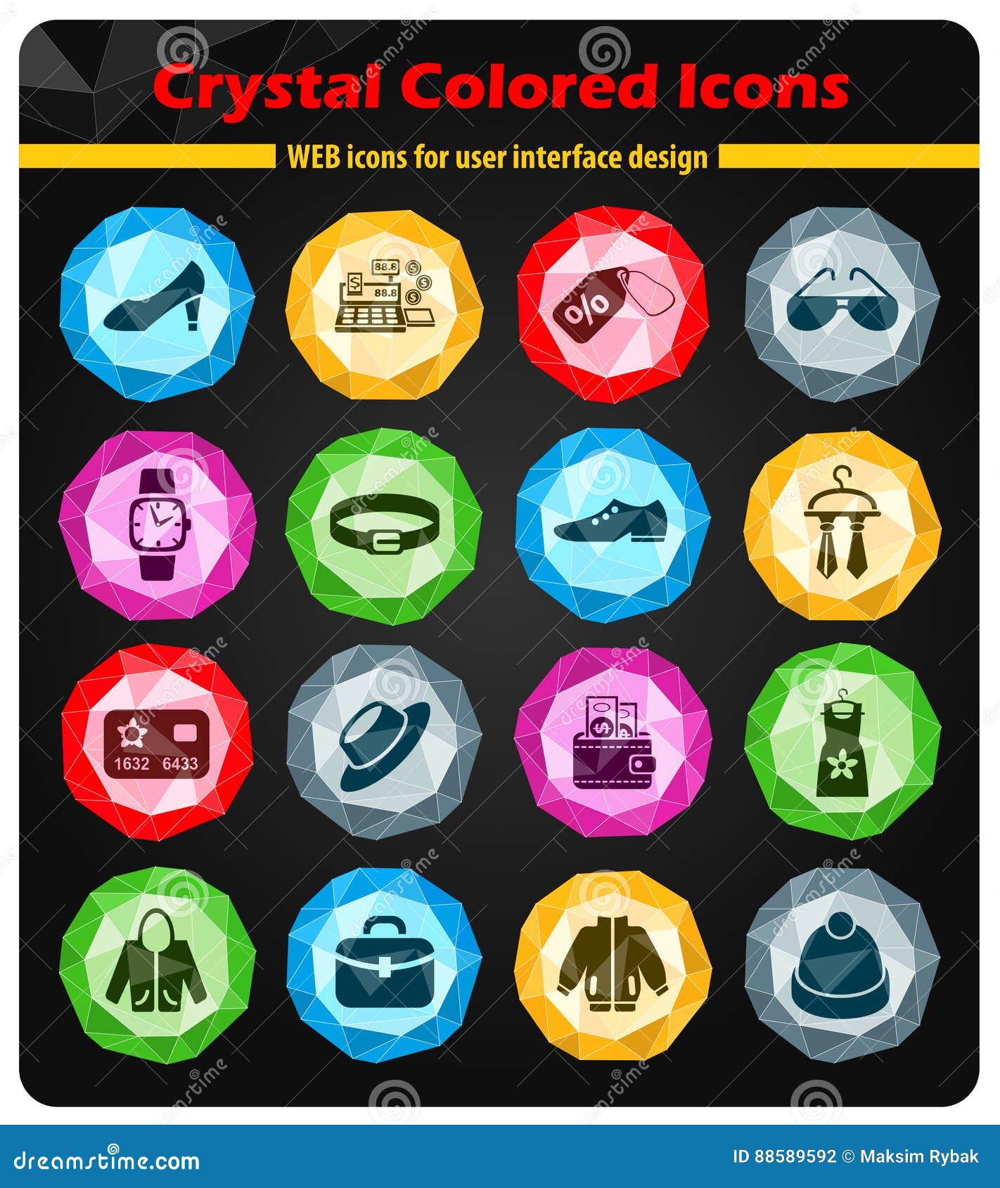 Clothes shop icon set stock illustration. Illustration of shoe - 88589592