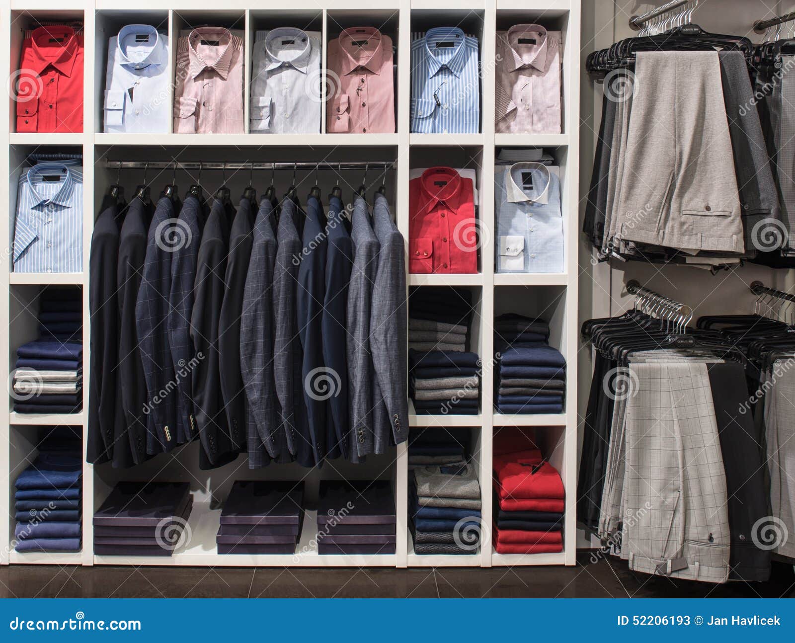 Clothes in the shop stock image. Image of shelves, color - 52206193