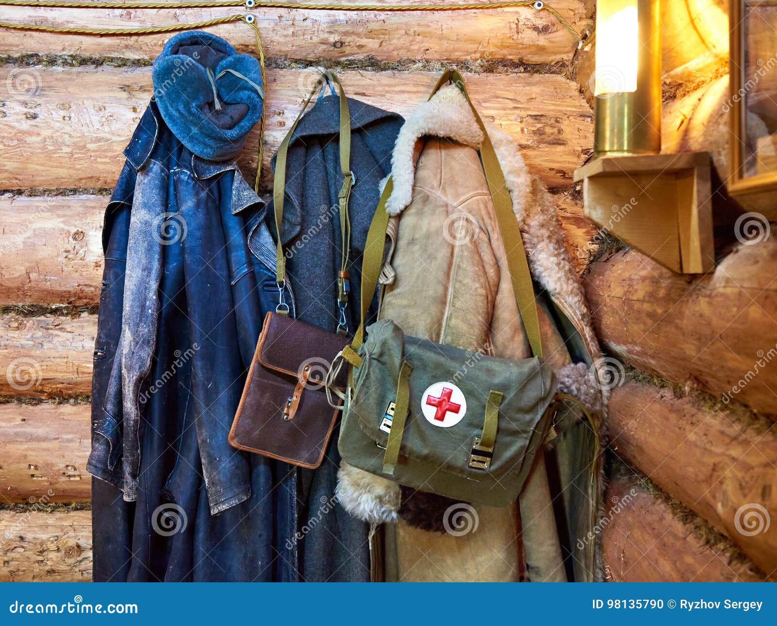 Clothes Soviet Partisans in Dugout during Second World War Editorial ...