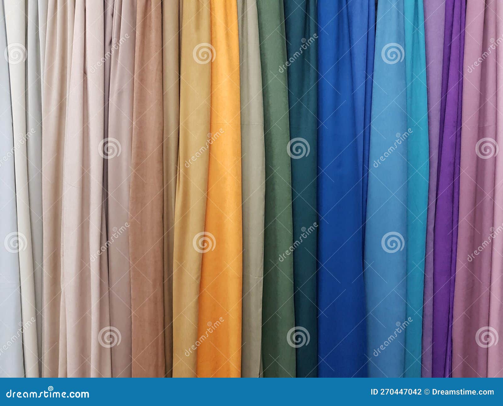 Clothes Stack. Bright Colourful Rainbow Fabric Stock Photo - Image of ...
