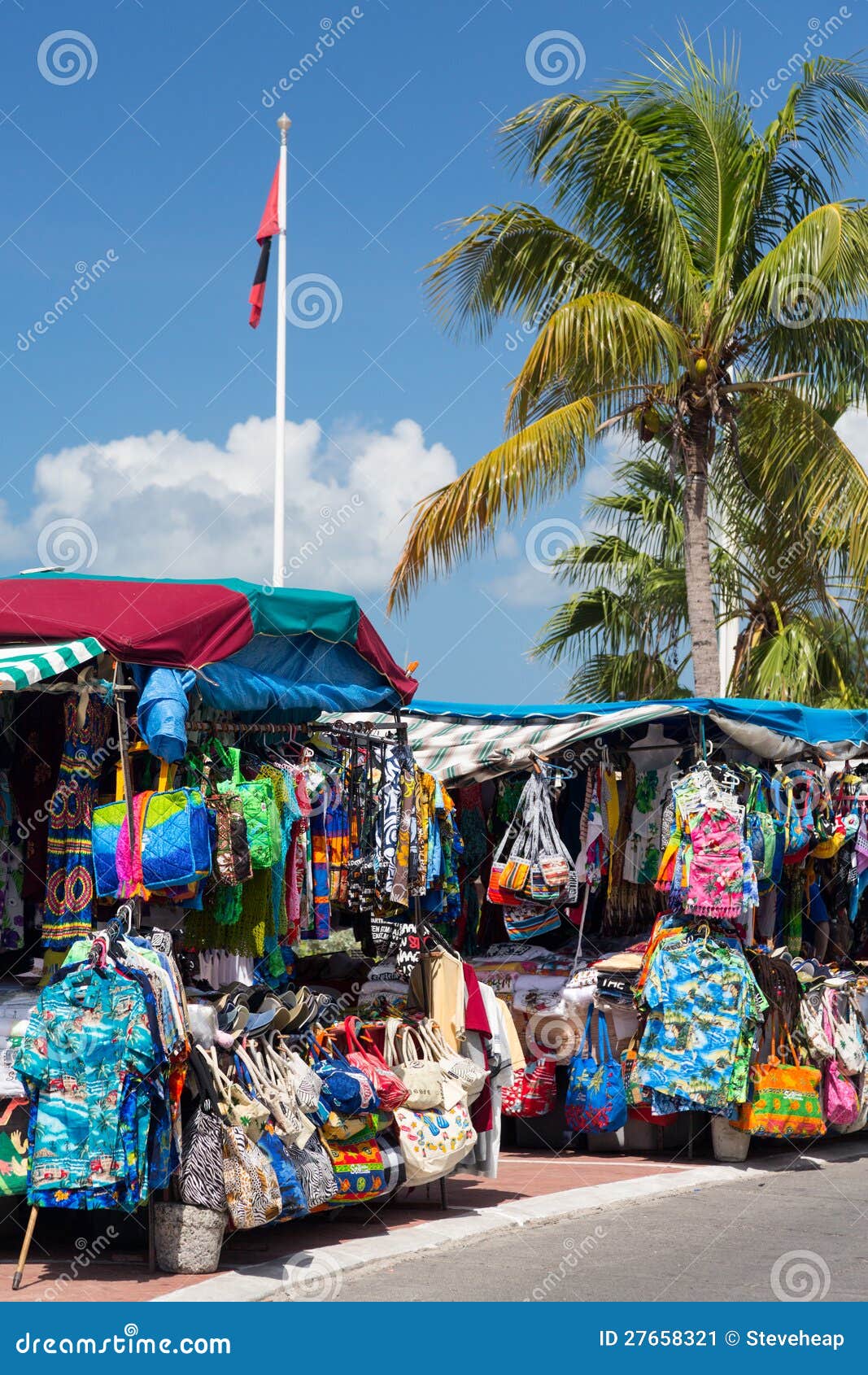 Clothes Stall in Market in Marigot St Martin Editorial Photo - Image of ...
