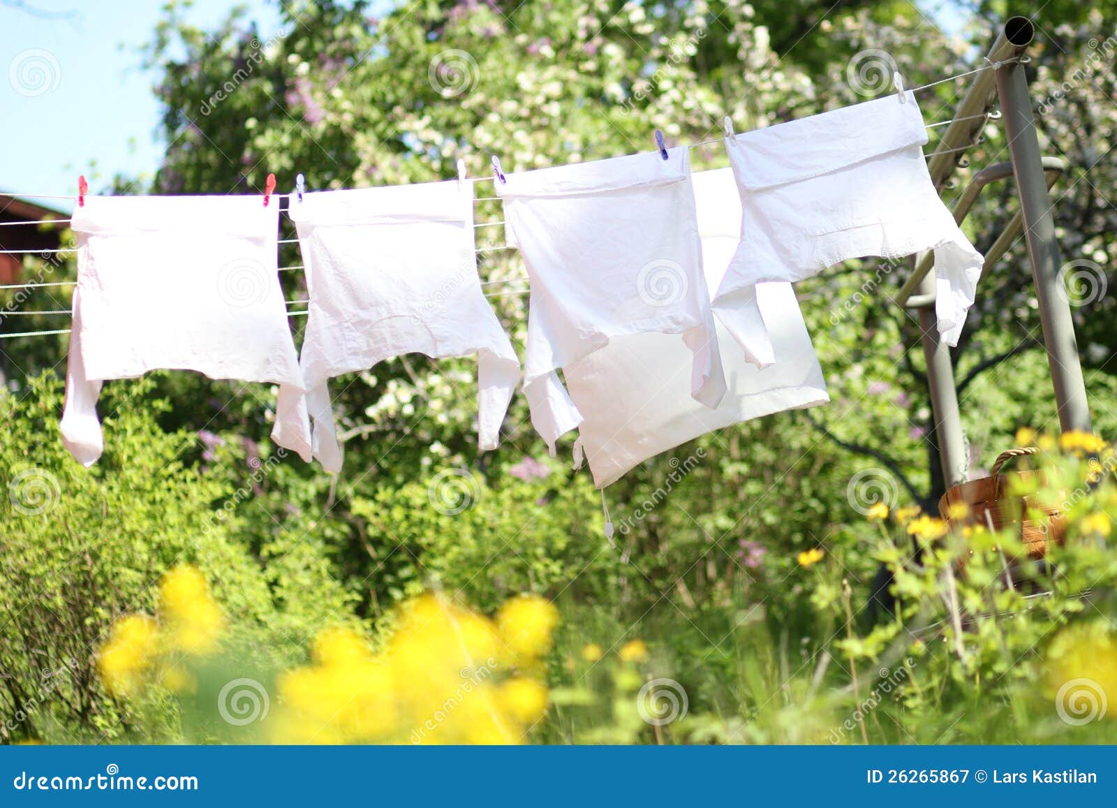Clothes Sundrying stock image. Image of garden, drying - 26265867