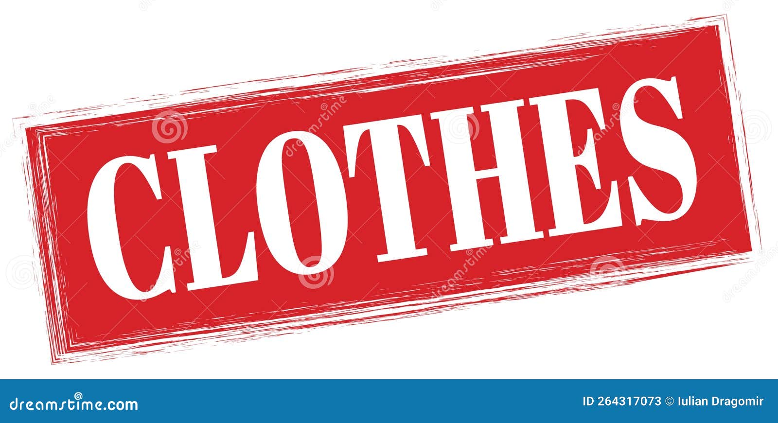 CLOTHES Text Written on Red Stamp Sign Stock Illustration ...