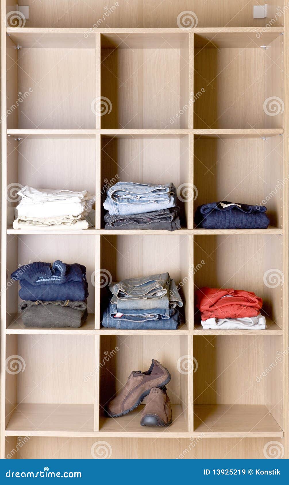 Clothes in wardrobe stock image. Image of vestibule, boots - 13925219