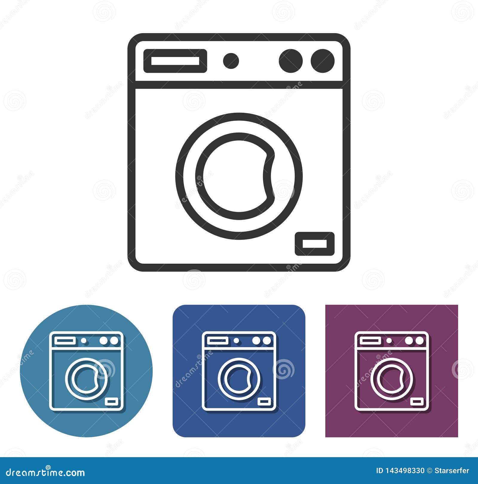 Clothes washer line icon stock vector. Illustration of icon - 143498330