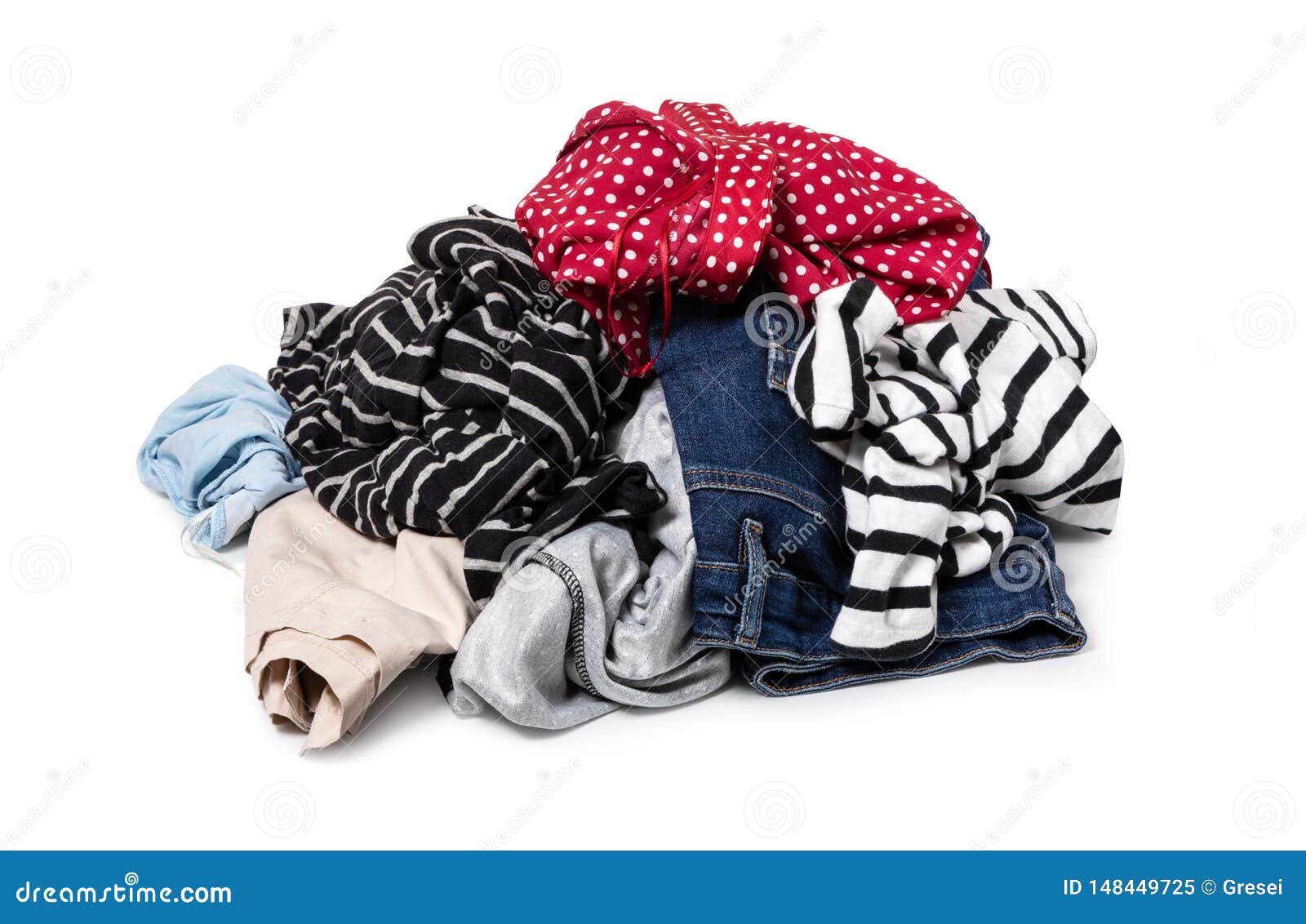 Clothes on a White Background Stock Image - Image of isolated, garment ...