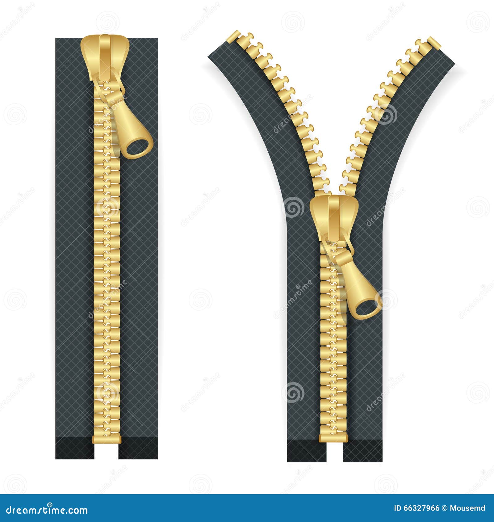 Clothes Zip Set. Vector stock vector. Illustration of decoration - 66327966