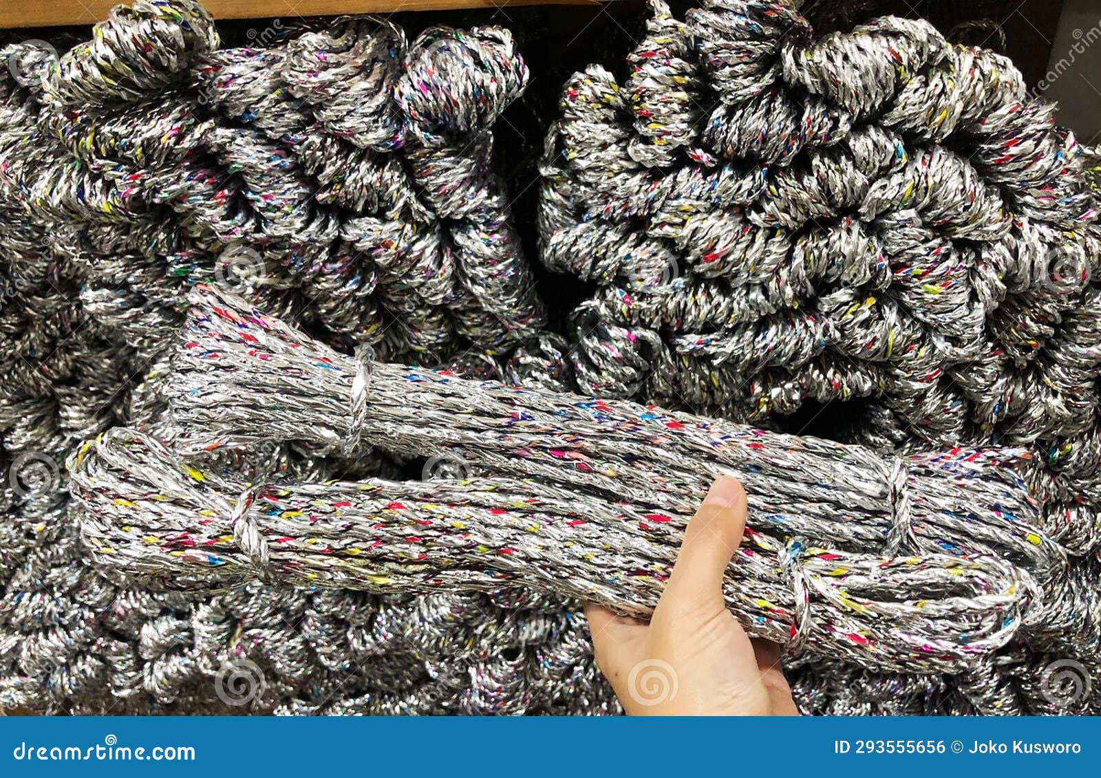 Clothesline Made of Very Strong Plastic Stock Photo - Image of footwear ...