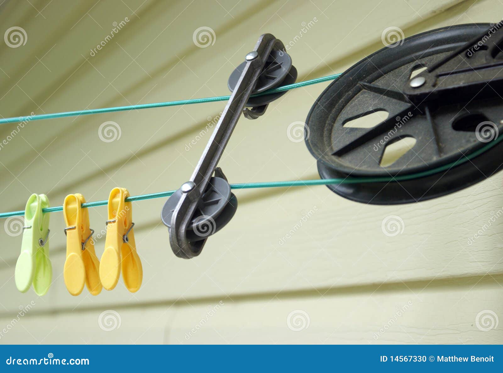 Clothesline Pulley stock photo. Image of technology, exterior - 14567330