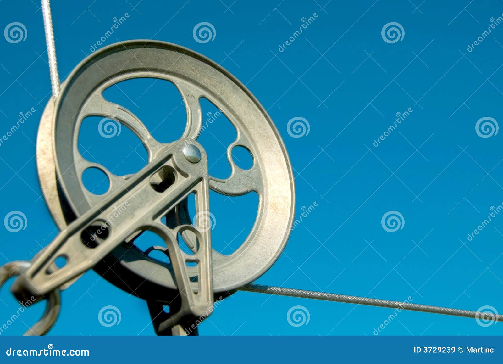 Clothesline pulley stock image. Image of domestic, blue - 3729239