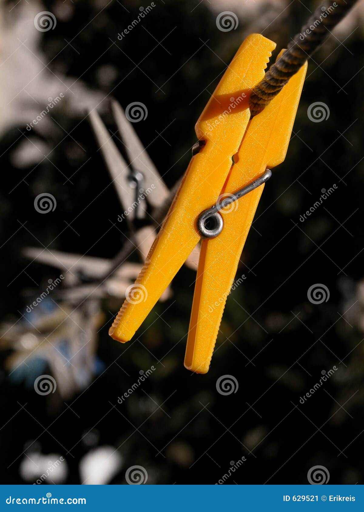 Clothespin stock image. Image of house, rope, yellow, objects - 629521