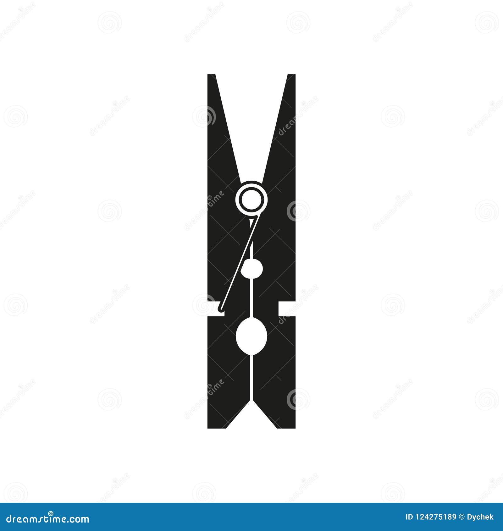 Clothespin Icon. Simple Vector Illustration. Stock Vector ...