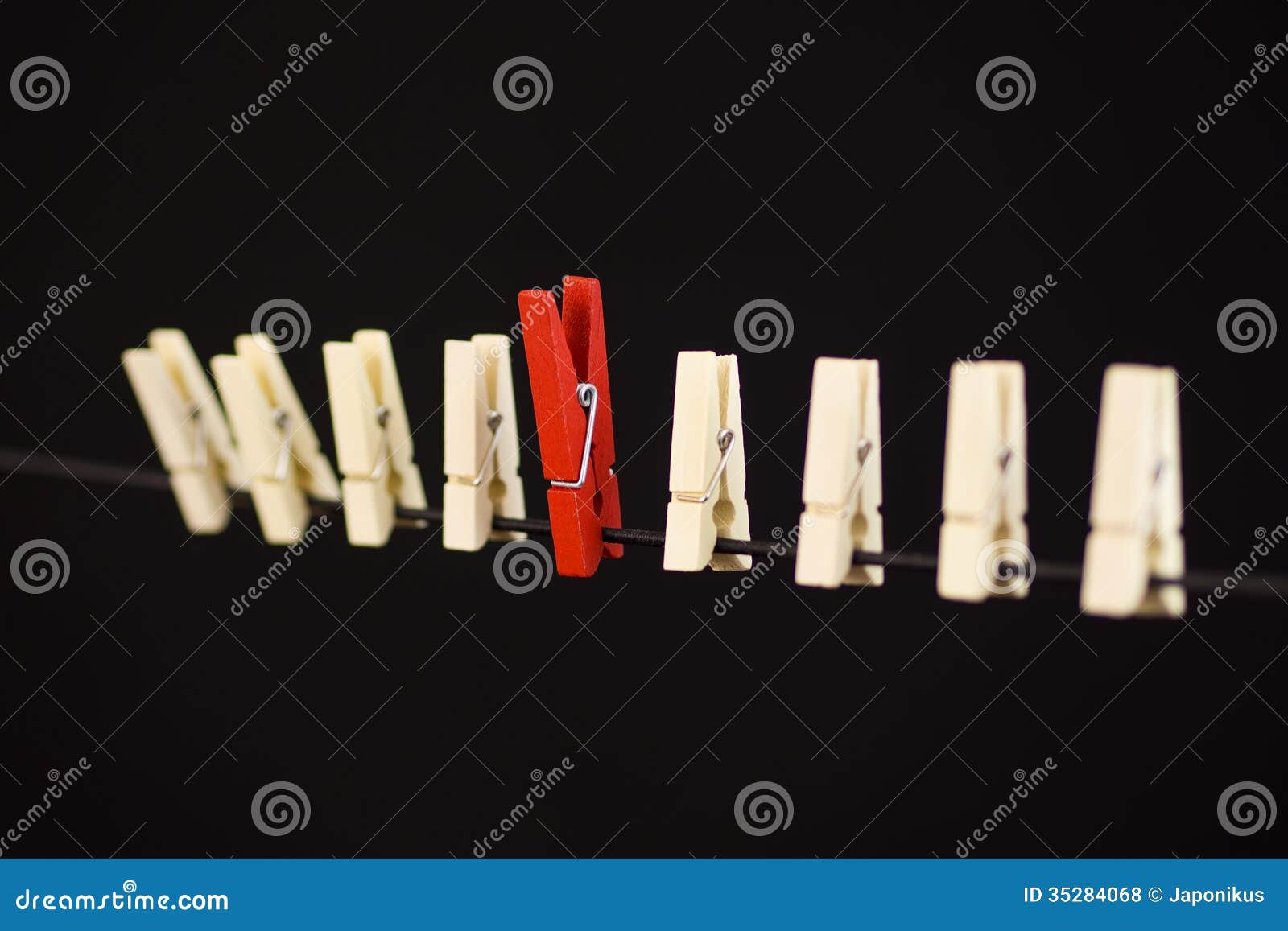 Clothespins Hanging on a Rope Stock Photo - Image of banner, clothespin ...