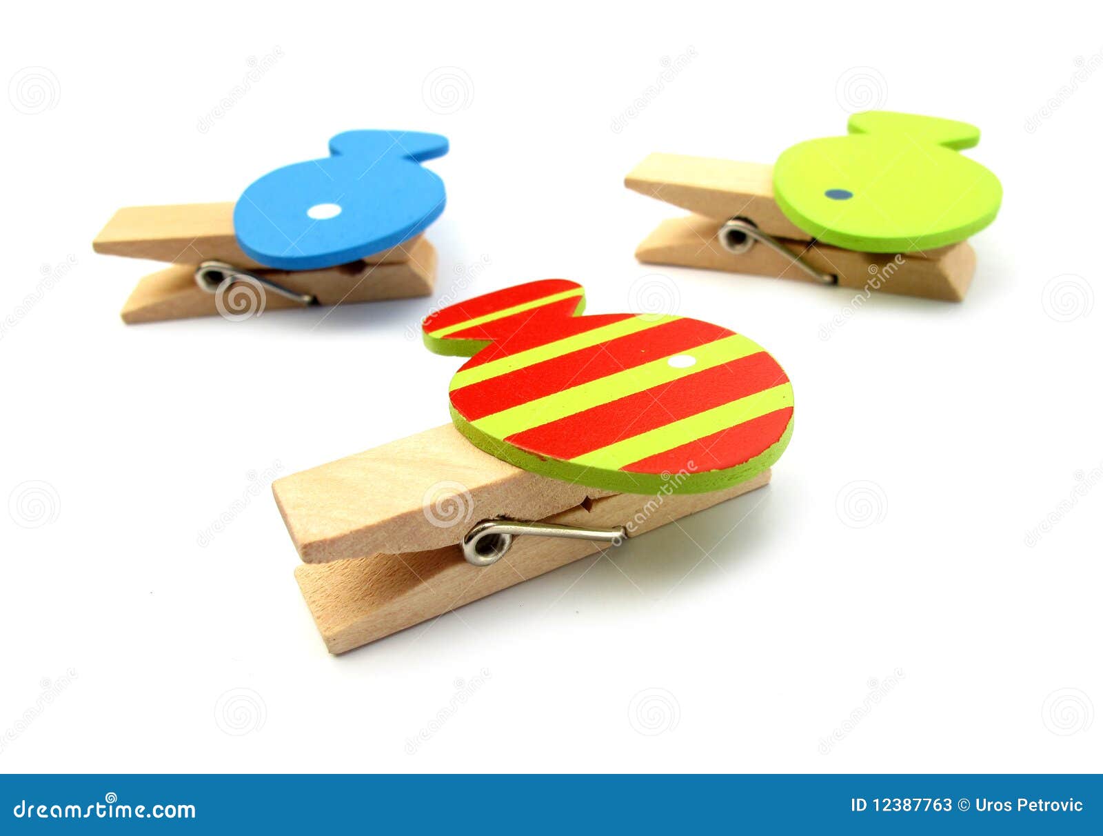 Clothespins Pegs with Fishes Stock Image - Image of shape, wooden: 12387763