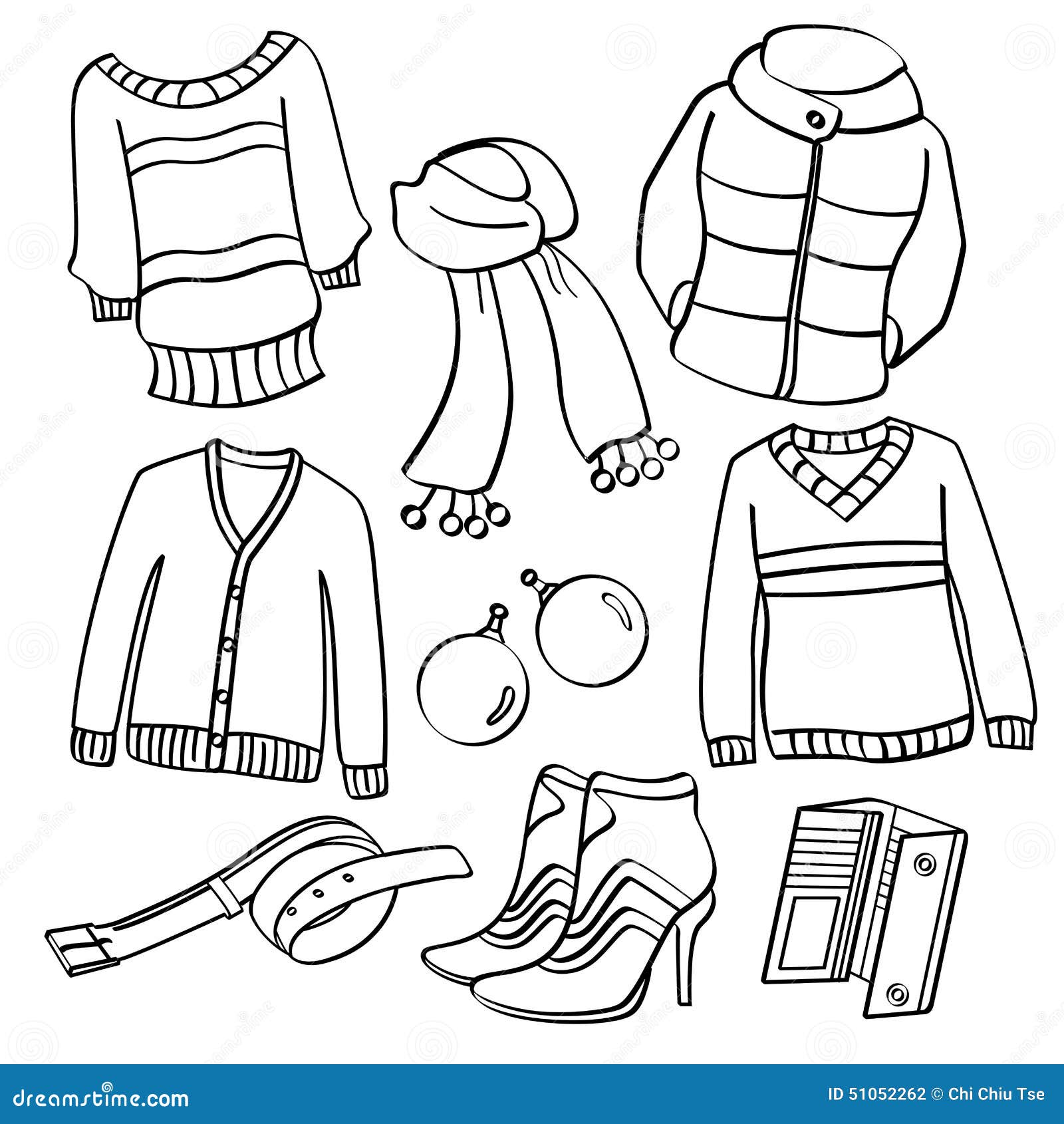 Clothing And Accessories Stock Illustration - Image: 51052262 Clothing And Accessories Stock Illustration - Image: 51052262