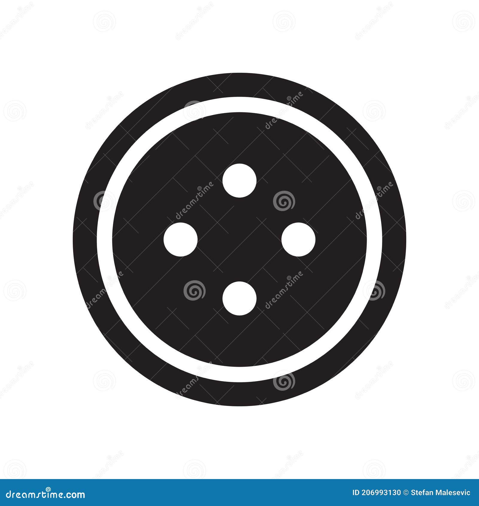Clothing button stock vector. Illustration of shape - 206993130