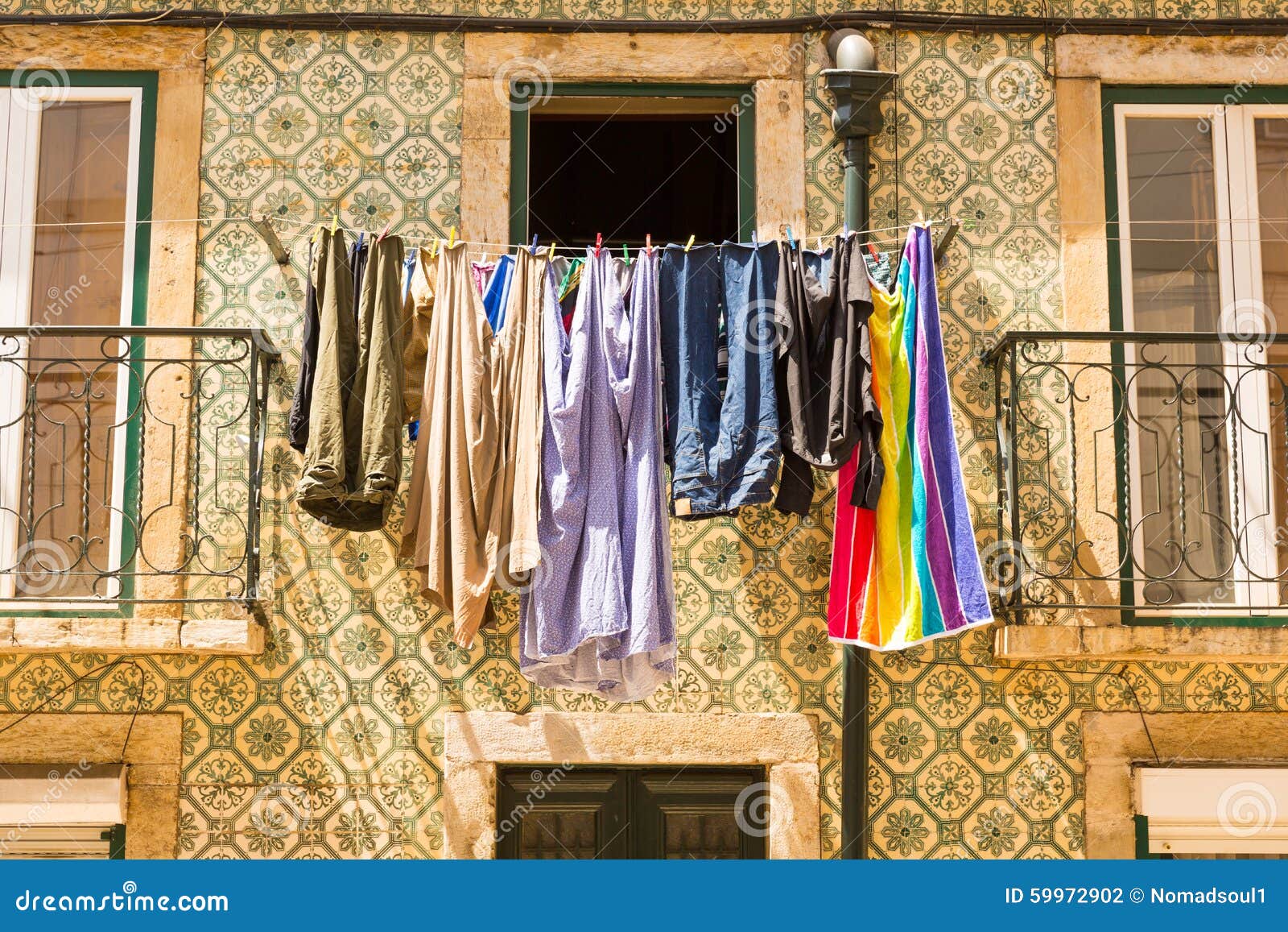 Clothing drying stock photo. Image of home, colorful - 59972902