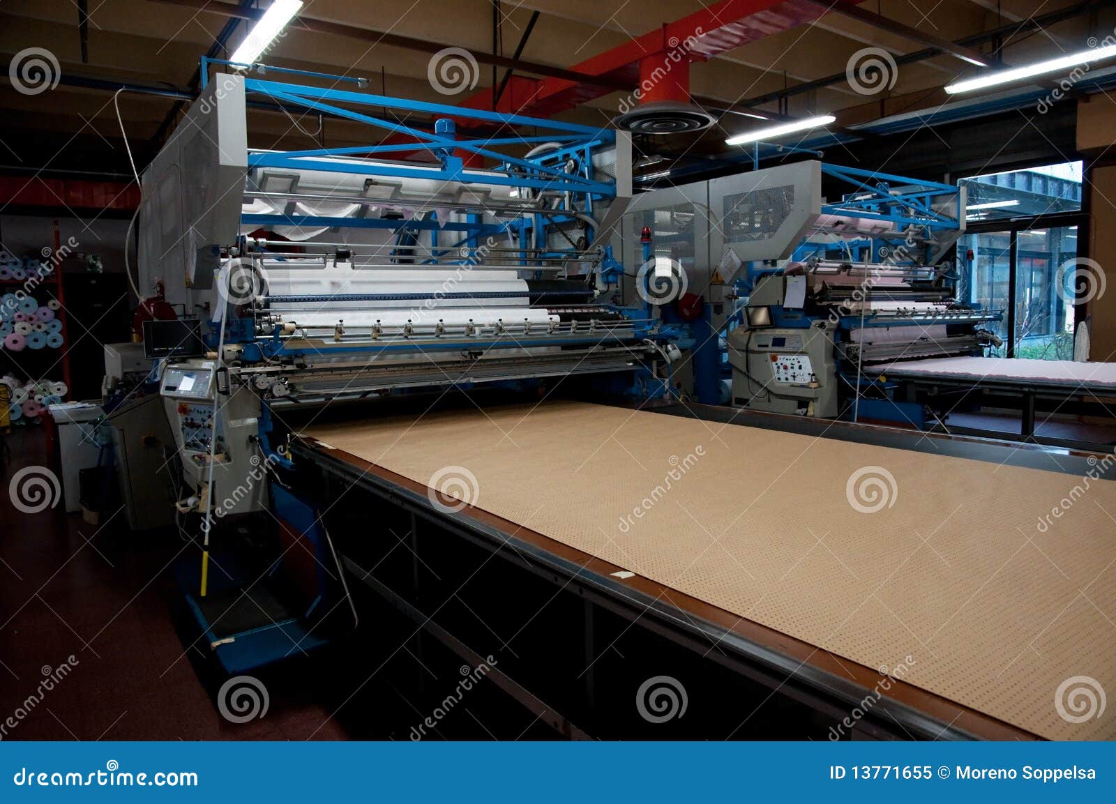 Clothing Factory - Automatically Cutting Textile Stock Image - Image of ...