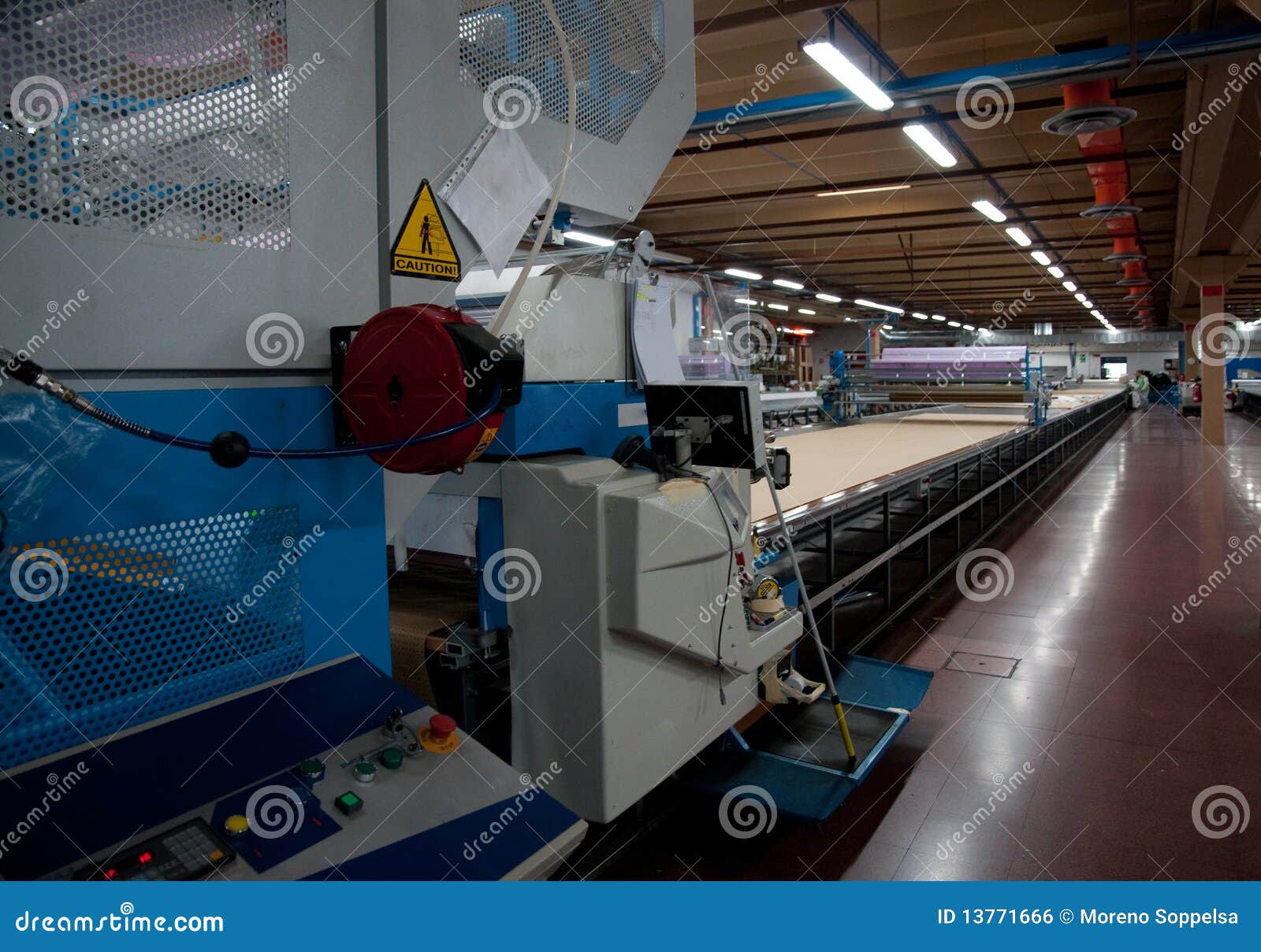 Clothing Factory - Automatically Cutting Textile Stock Photo - Image of ...