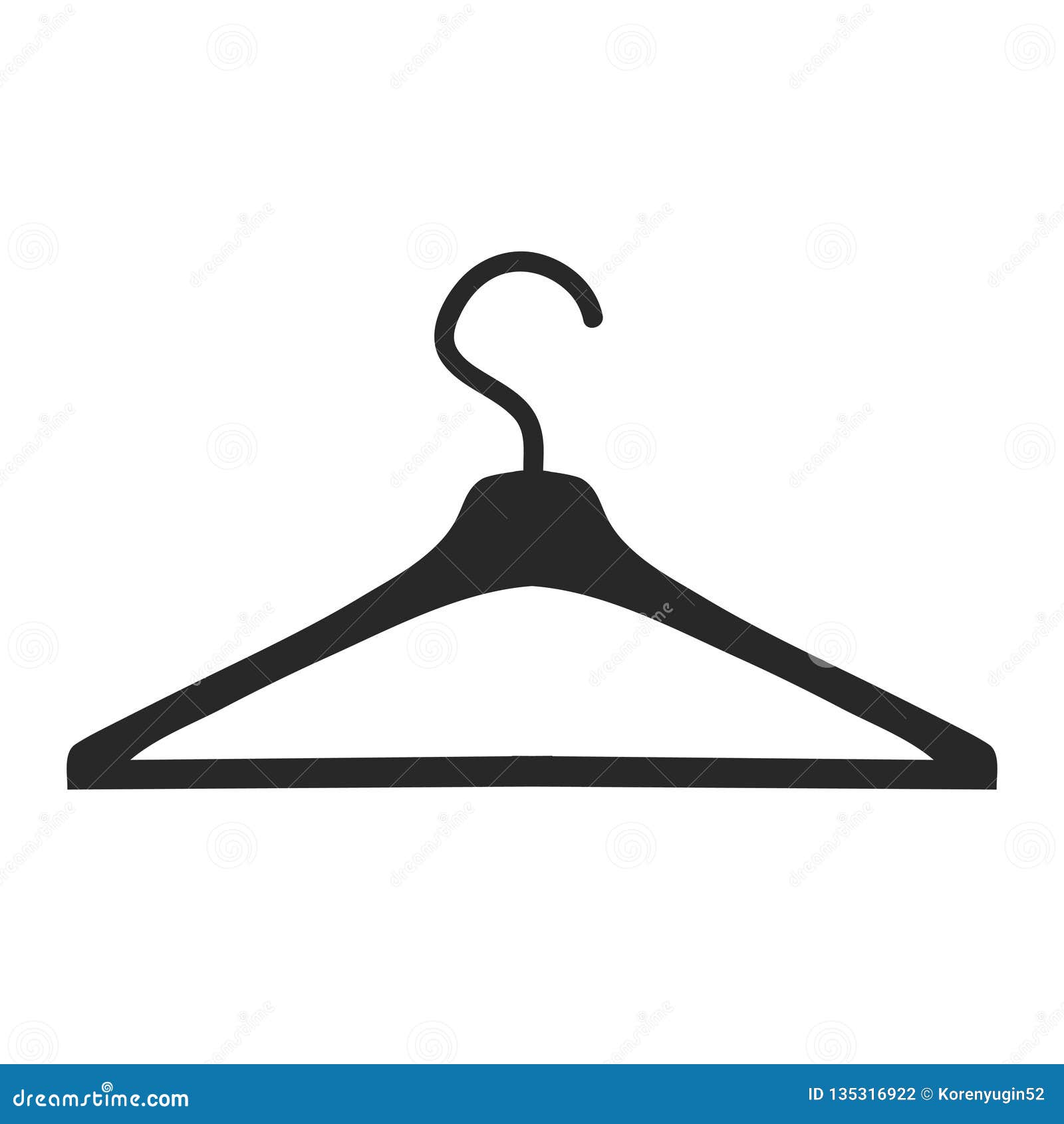 Clothing Hanger Icon Image Vector Illustration Design Stock Vector ...