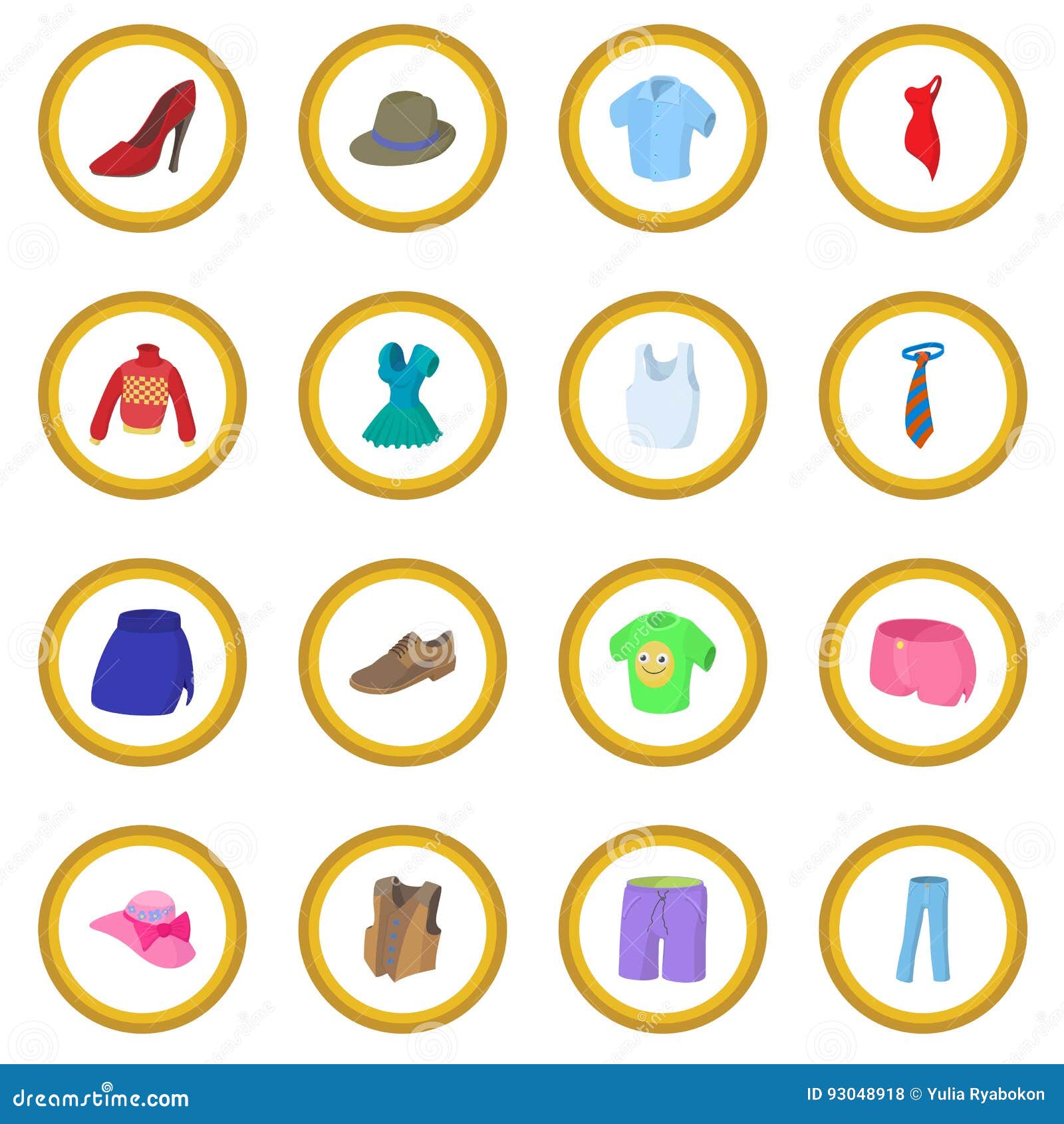 Clothing icon circle stock vector. Illustration of elegance - 93048918