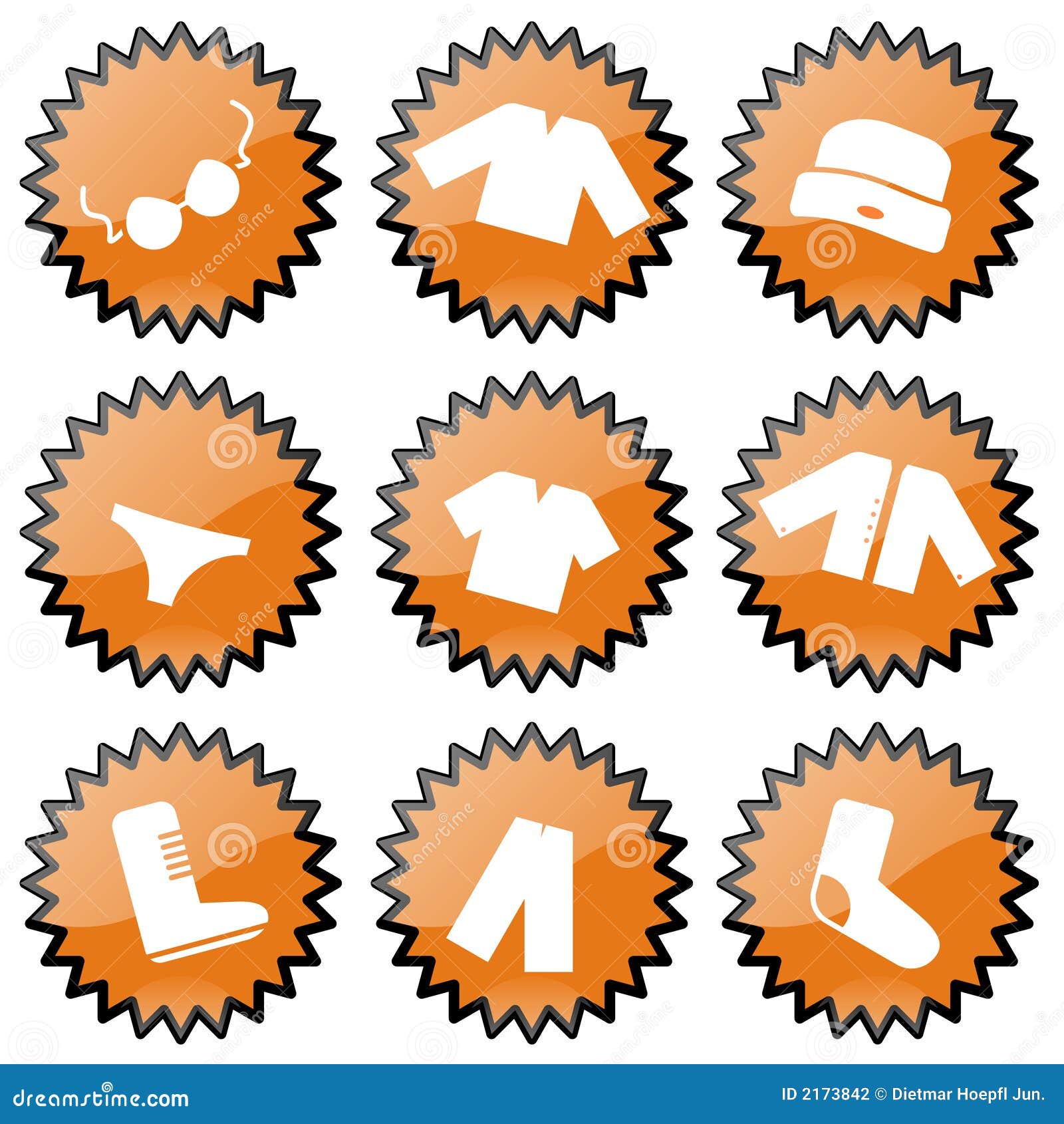 Clothing Icons stock illustration. Illustration of piece - 2173842