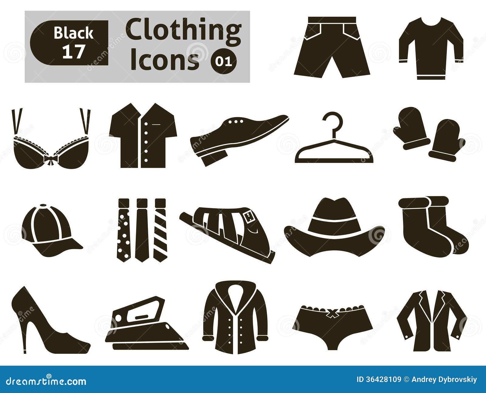 Clothing icons stock vector. Illustration of trendy, iron - 36428109