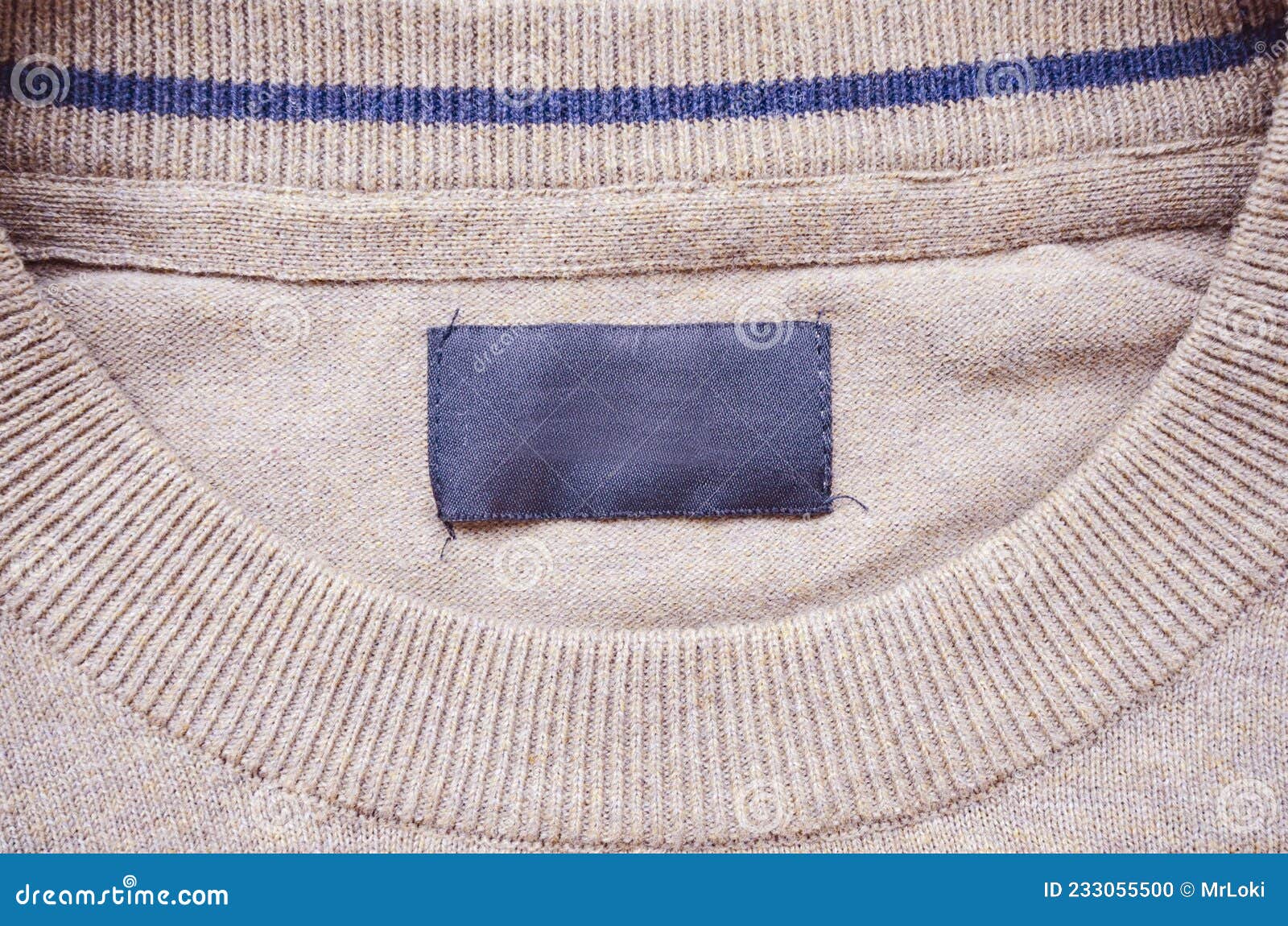 Clothing Label, Empty Label on a Sweater Stock Photo - Image of textile ...