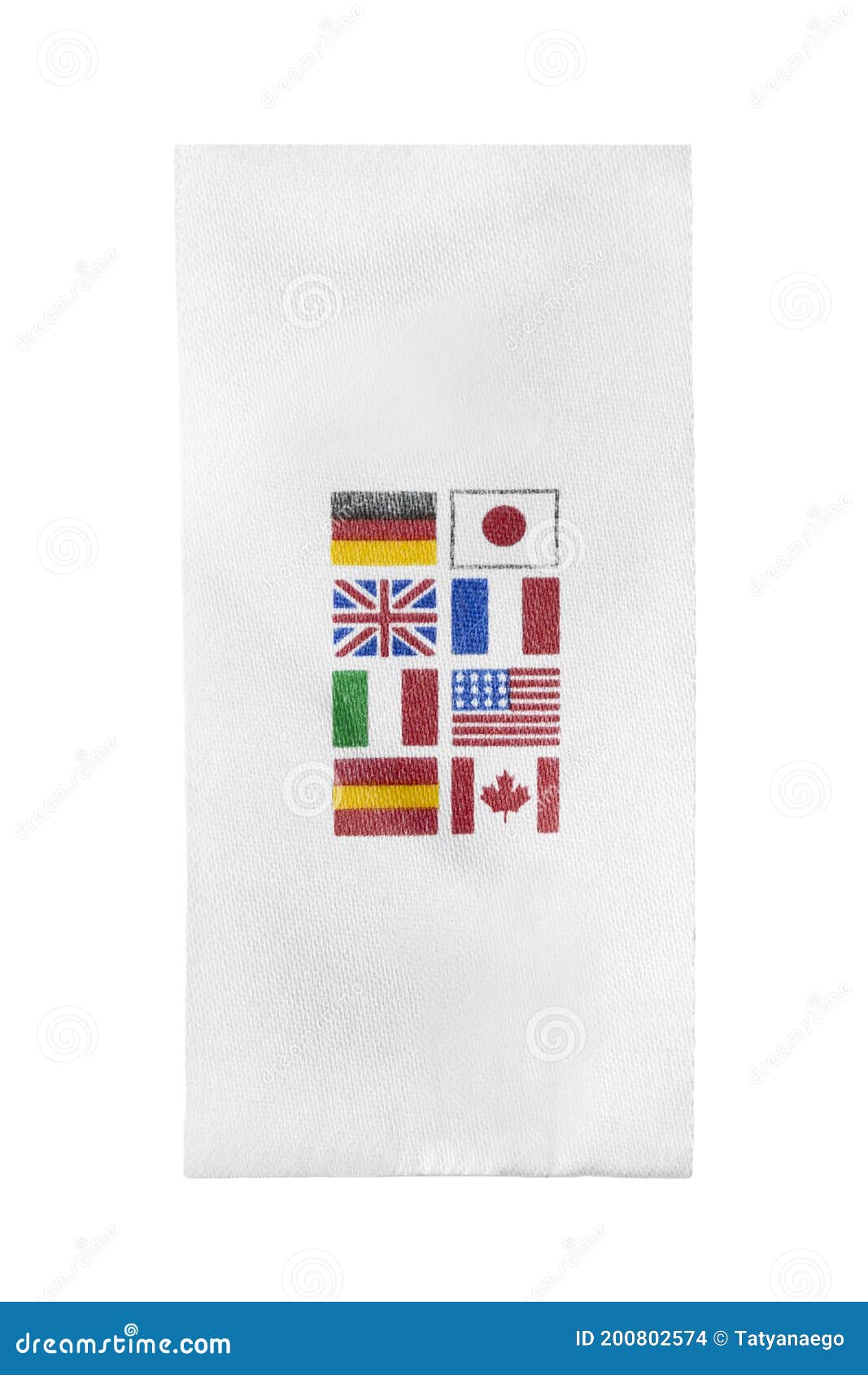 Clothing label isolated stock photo. Image of state - 200802574