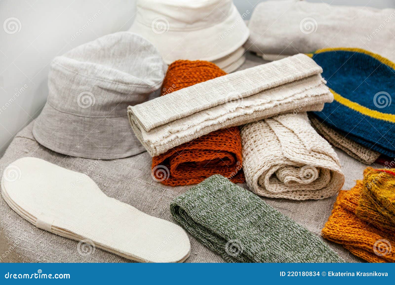 Clothing Made from Hemp Fiber at the Exhibition Stock Photo - Image of ...