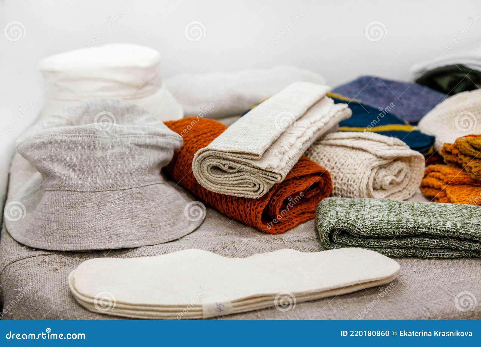 Clothing Made from Hemp Fiber at the Exhibition Stock Photo - Image of ...