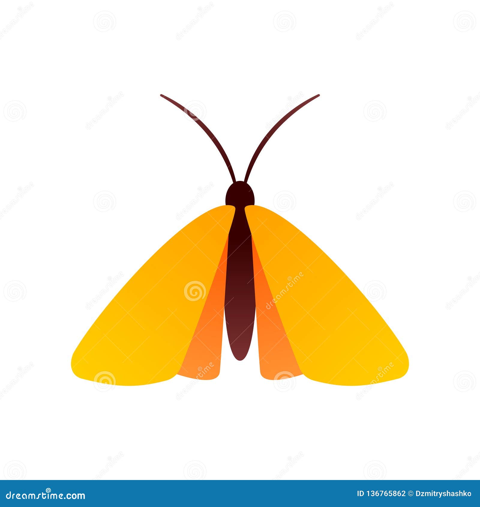 Clothing moth icon stock vector. Illustration of small - 136765862