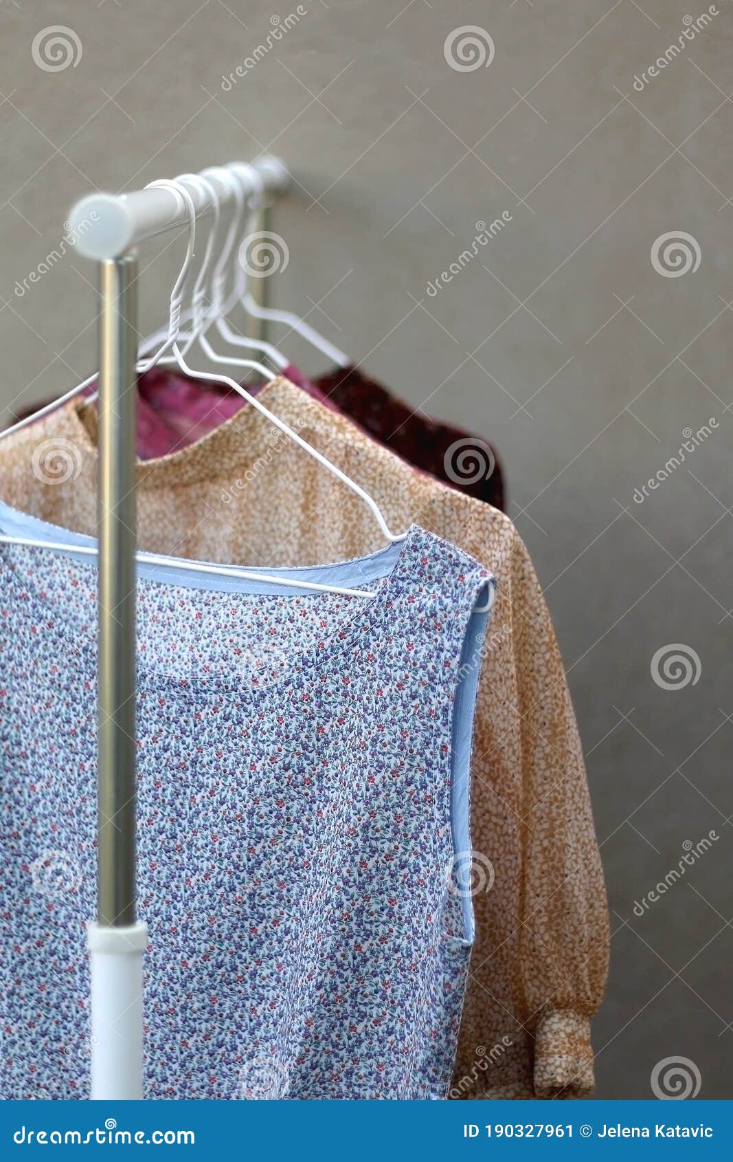 Clothing Rack stock image. Image of feminine, blouse - 190327961
