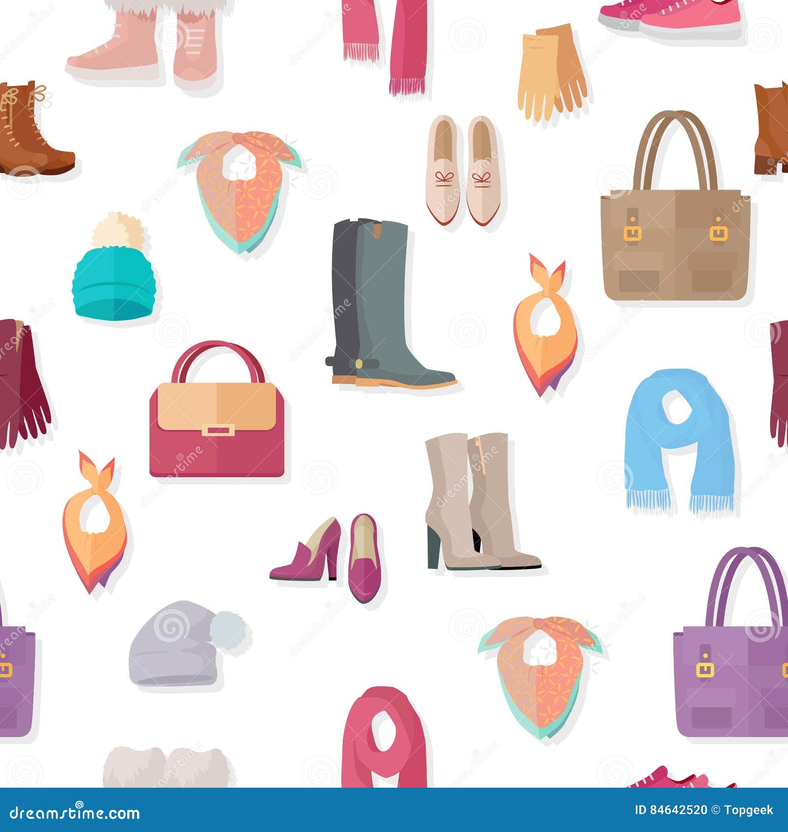 Clothing Seamless Pattern Vector Illustration Stock Vector