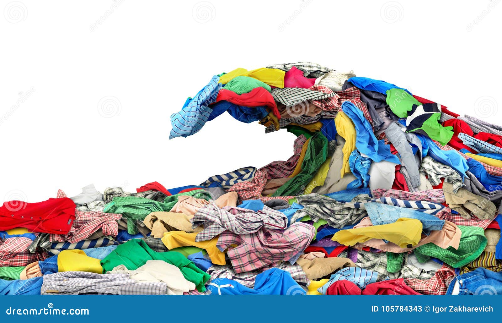 Clothing in the Shape of a Wave on a White Stock Image - Image of ...