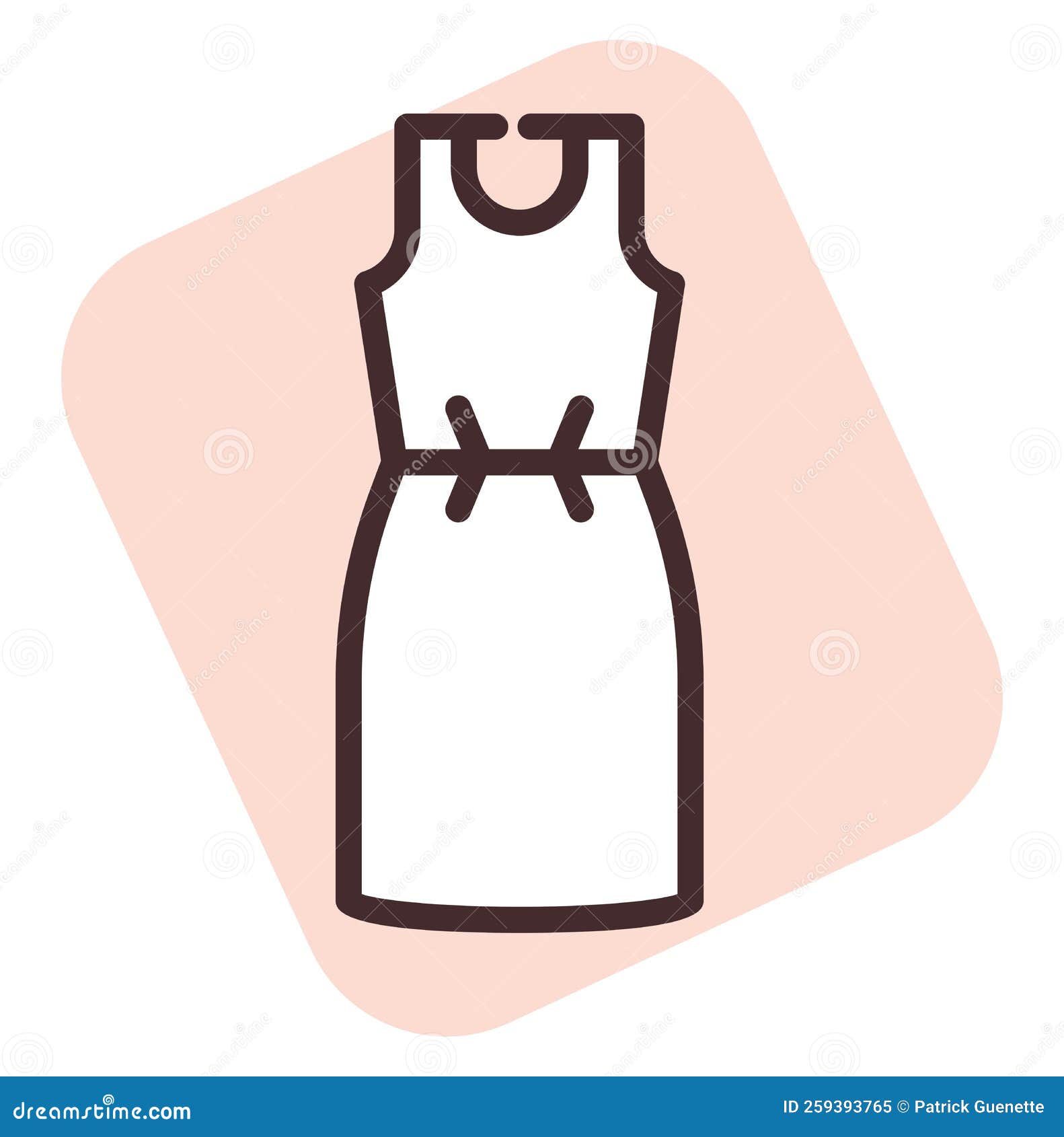 Clothing Simple Dress, Icon Stock Vector - Illustration of modern ...