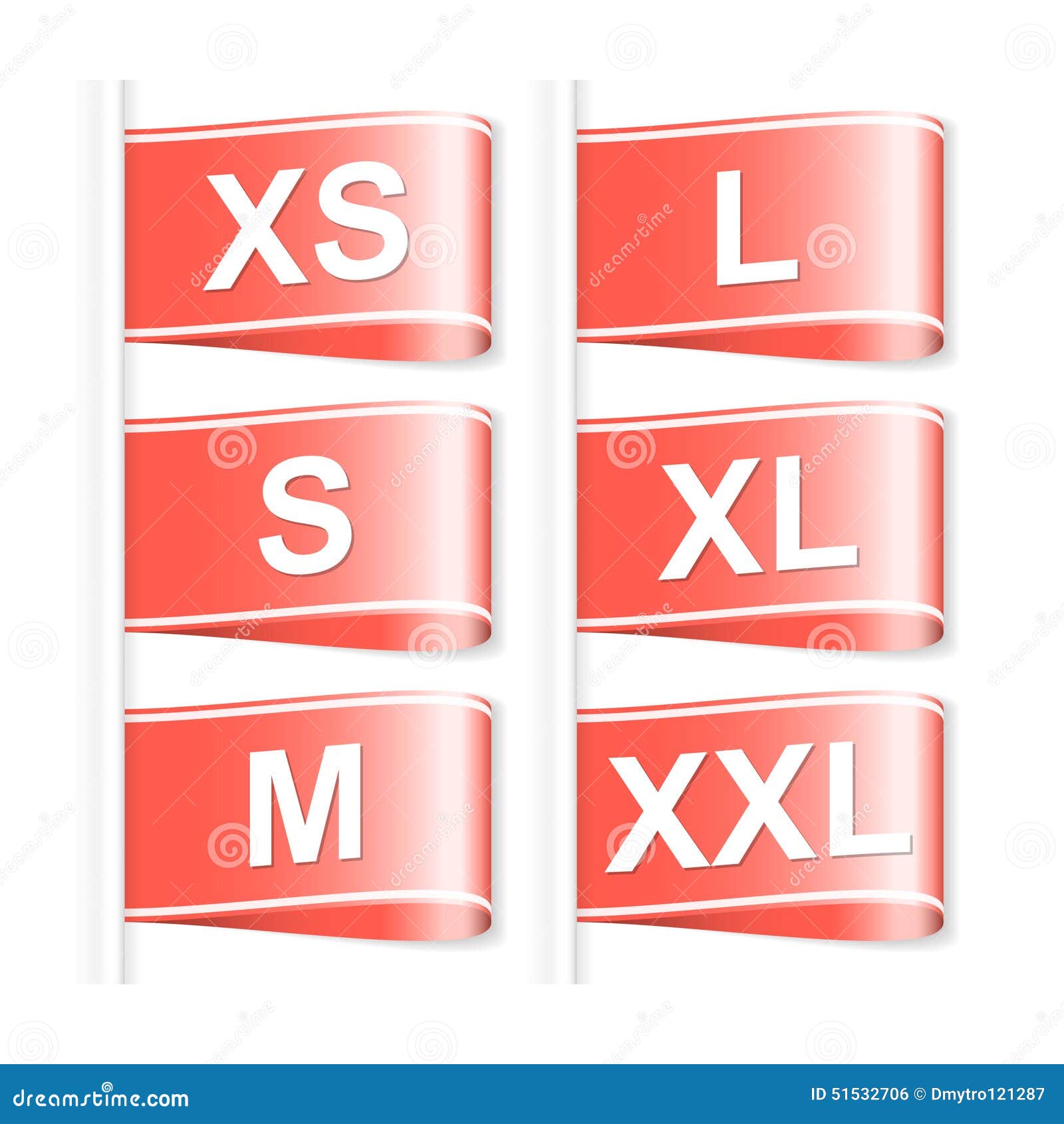 Clothing size labels stock vector. Illustration of design - 51532706