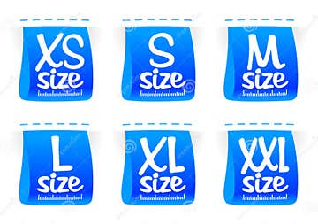 Clothing sizes labels set stock vector. Illustration of stitch - 174875728