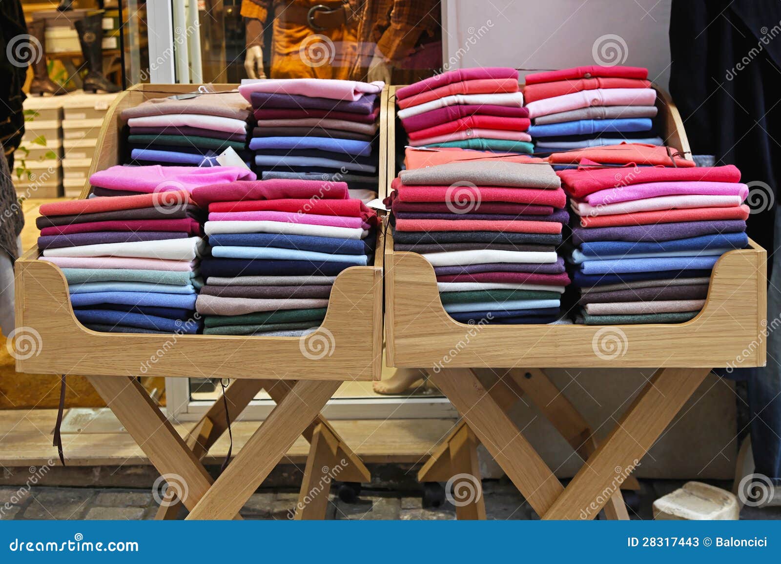 Clothing stall stock image. Image of jumper, street, colourful - 28317443