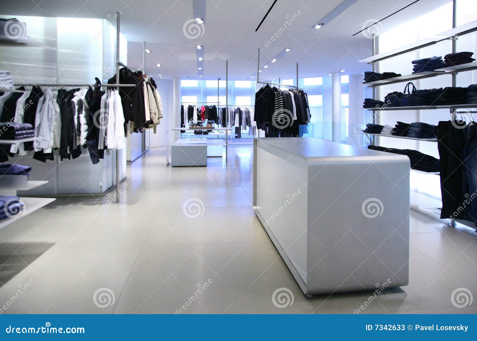Clothing in store stock image. Image of color, luxury - 7342633