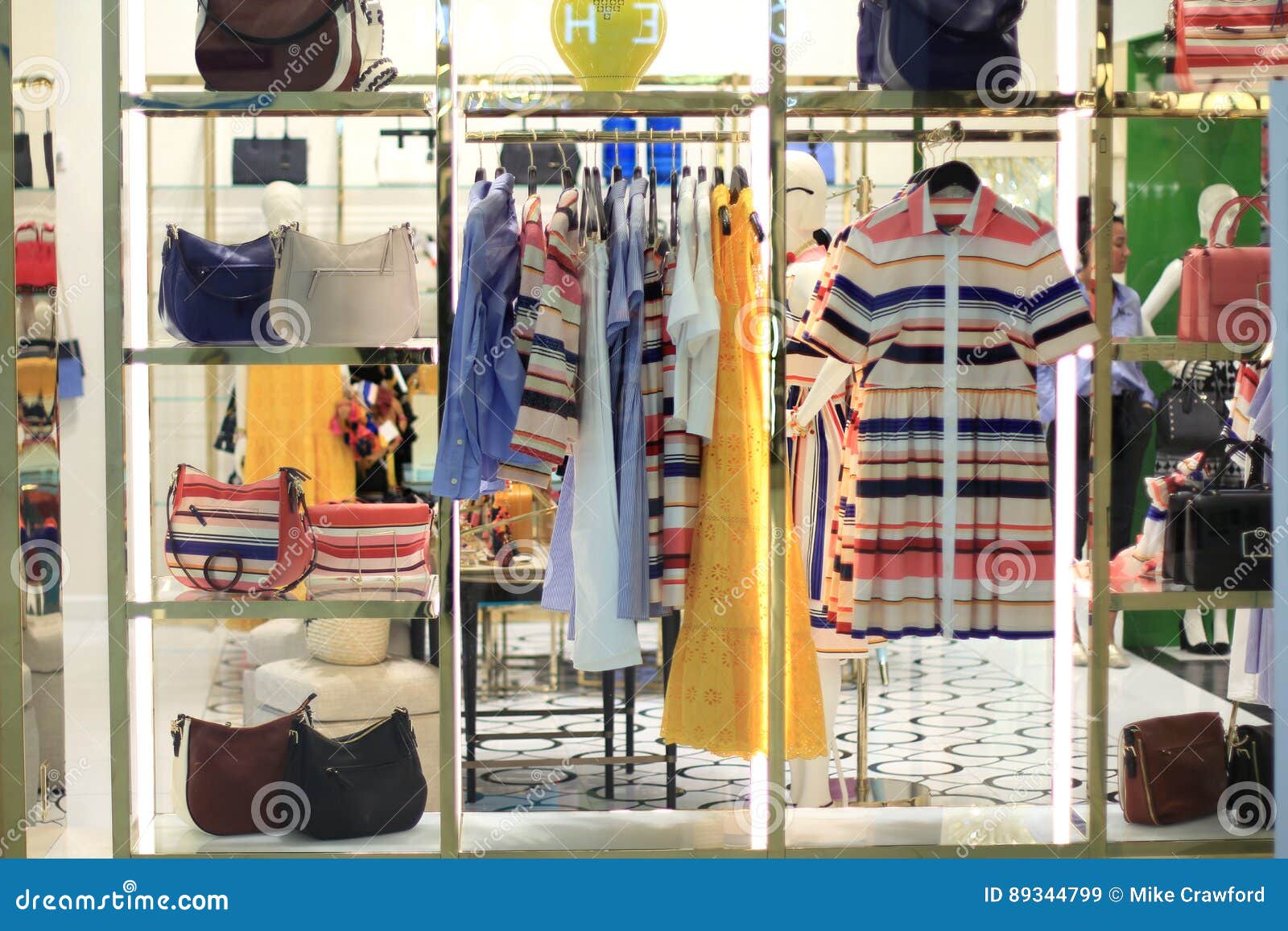 Clothing Store Display stock image. Image of glass, blue - 89344799