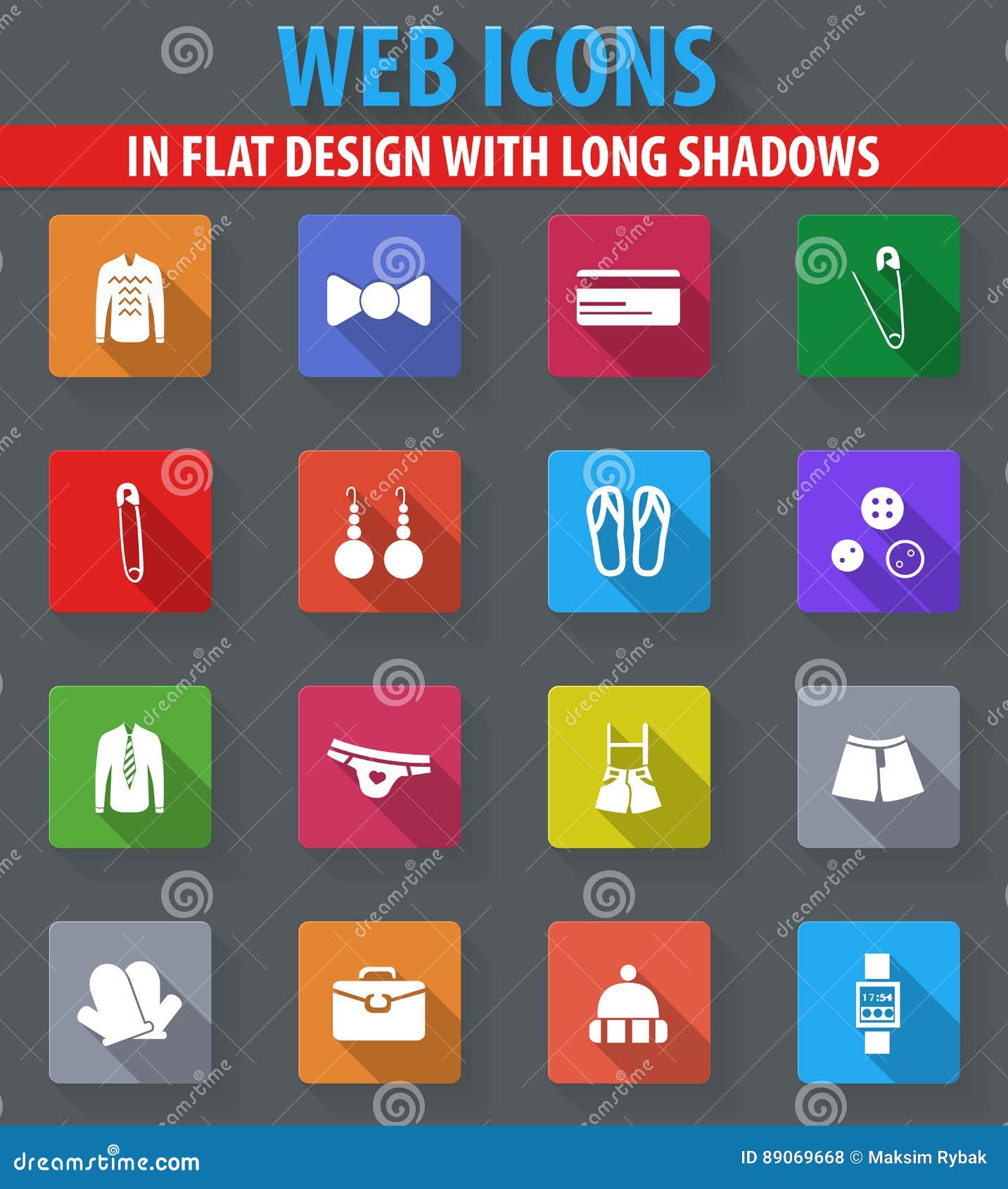 Clothing Store Icons set stock vector. Illustration of vector - 89069668