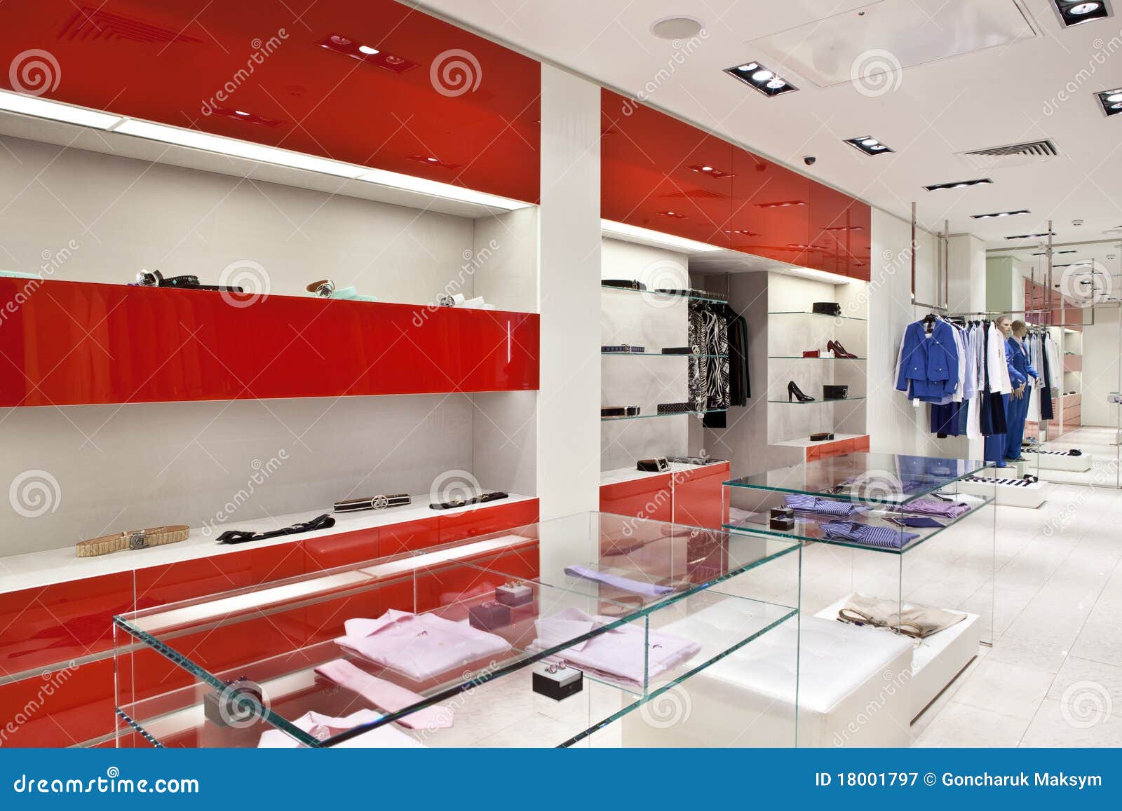 Clothing store interior stock image. Image of dress, seat - 18001797