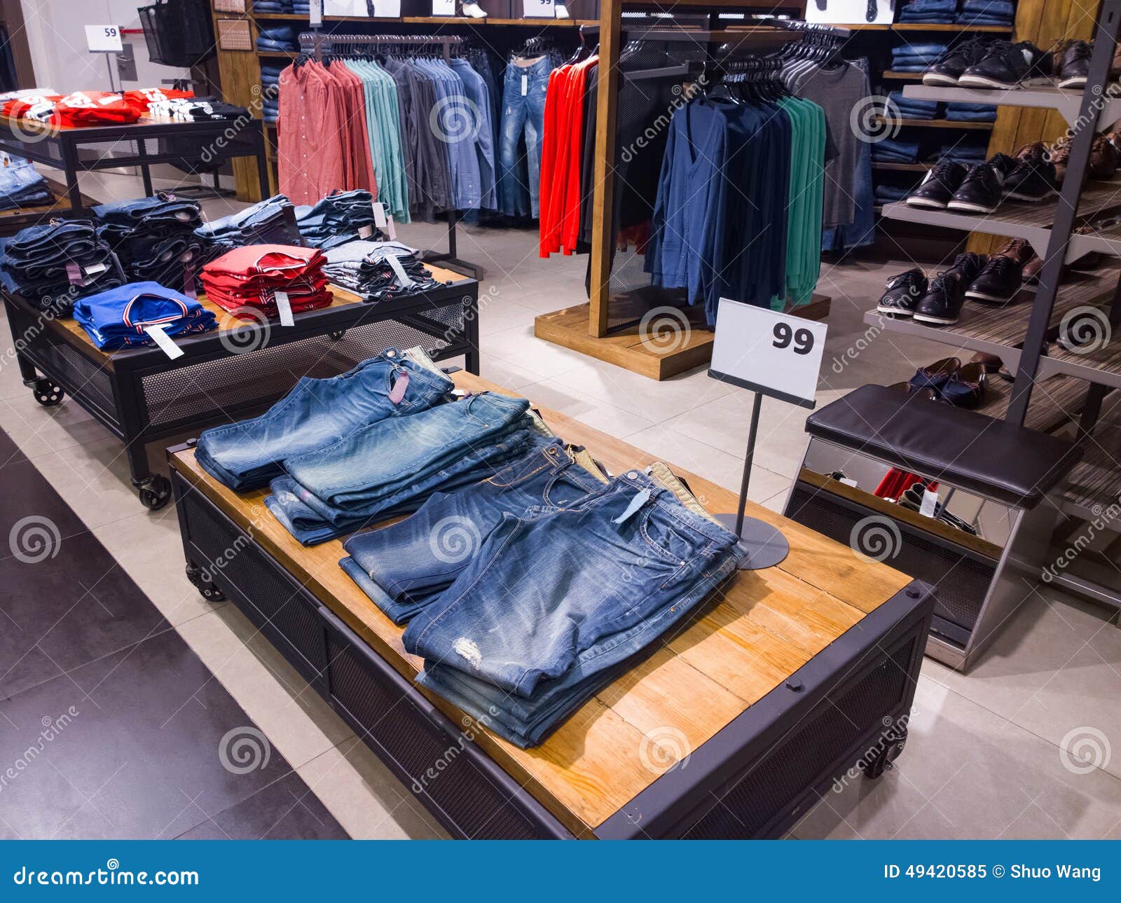 Clothing store stock image. Image of belts, department - 49420585