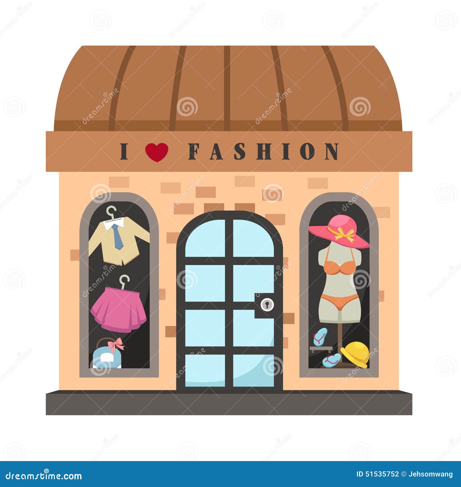Clothing store vector stock vector. Illustration of craft - 51535752