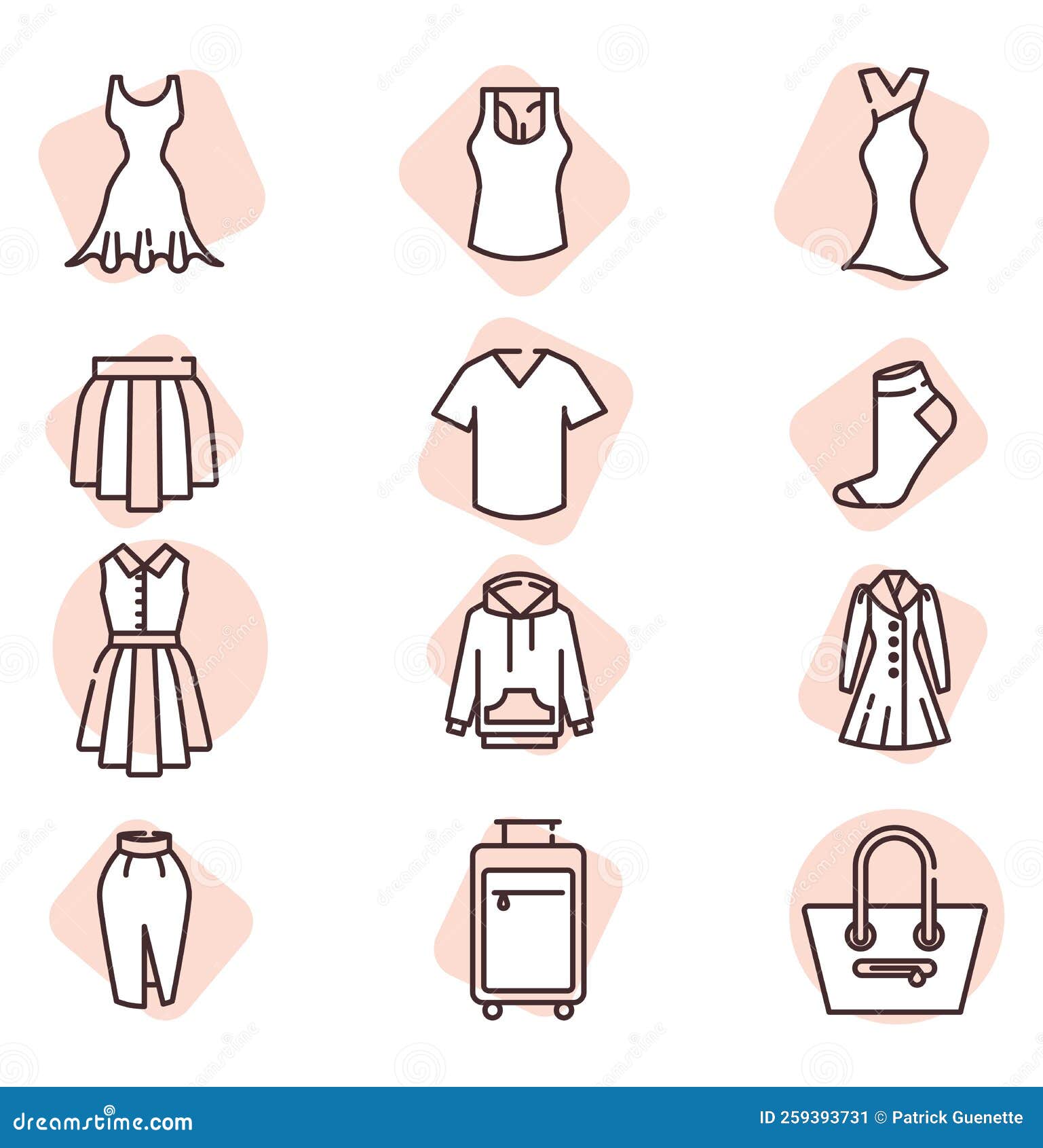 Clothing style, icon stock vector. Illustration of graphic - 259393731