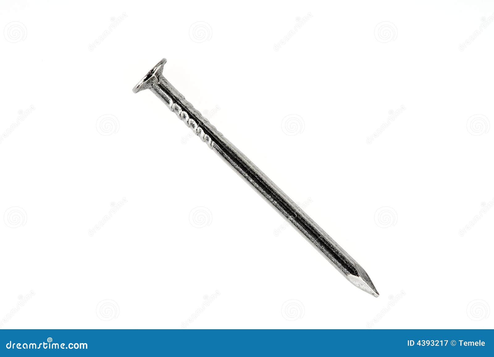 Clou D'isolement Sur Le Blanc Image stock - Image du isolement, clou ...